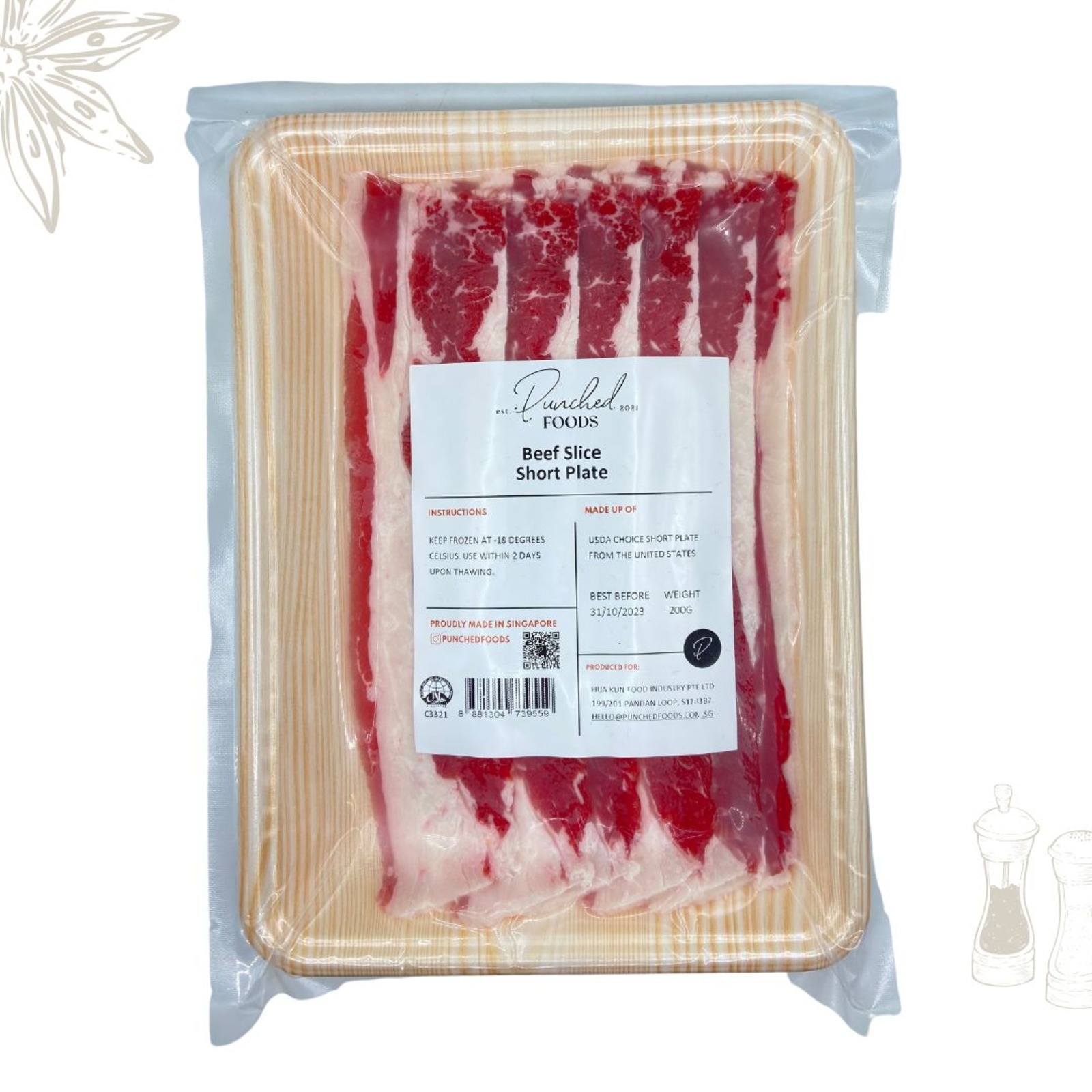 Punched Foods US Beef Short Plate (Karubi) | NTUC FairPrice
