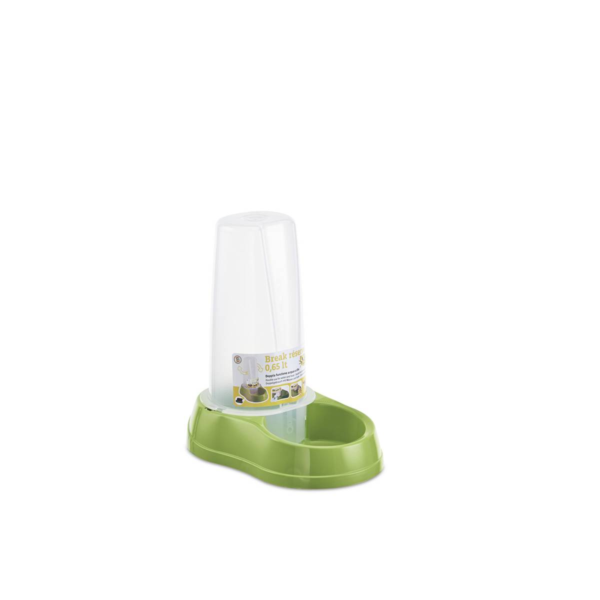 Stefanplast Food & Water Dispenser Apple Green 0.65L | NTUC FairPrice
