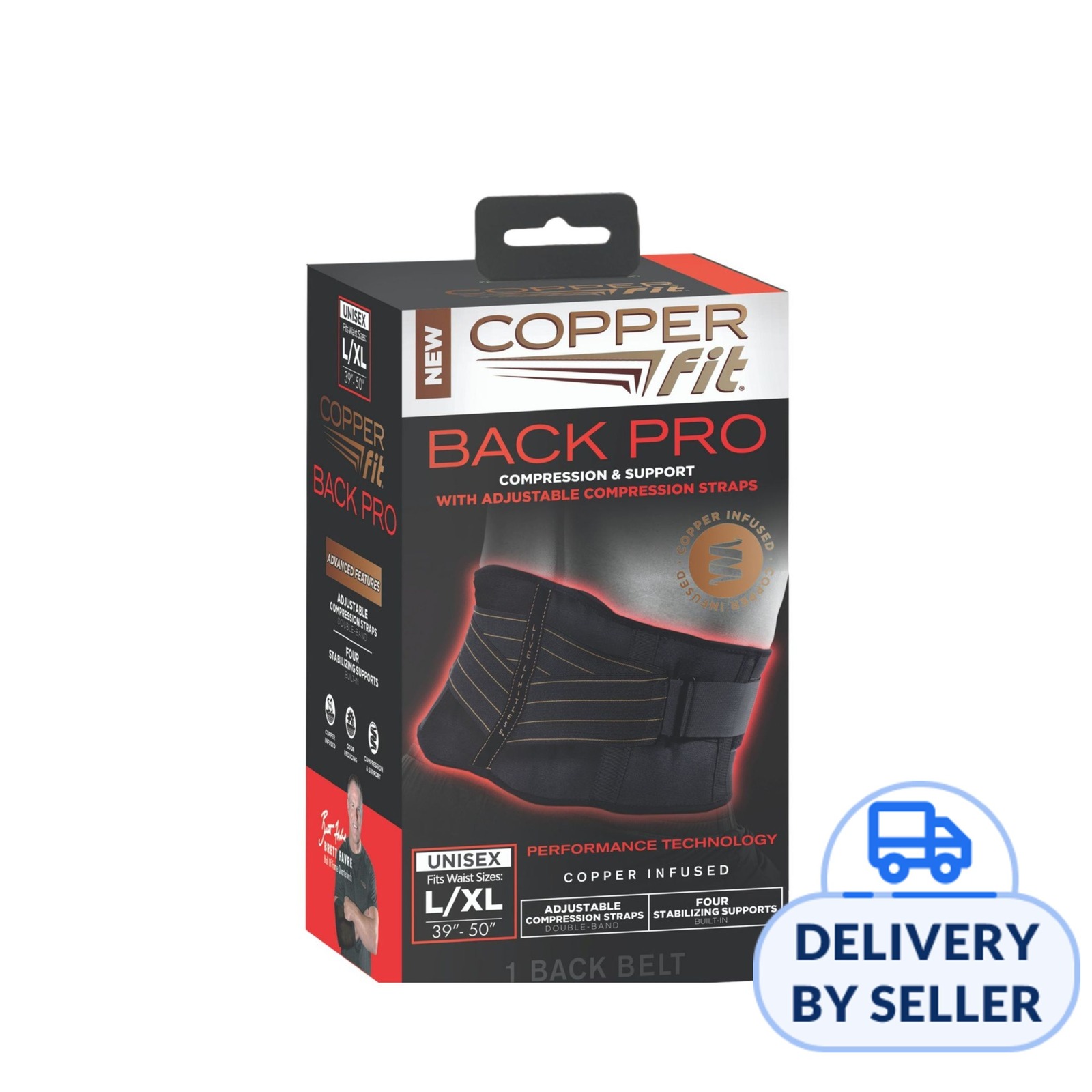JML Copper Fit Back Support Pro Waist (39"-50") | NTUC FairPrice