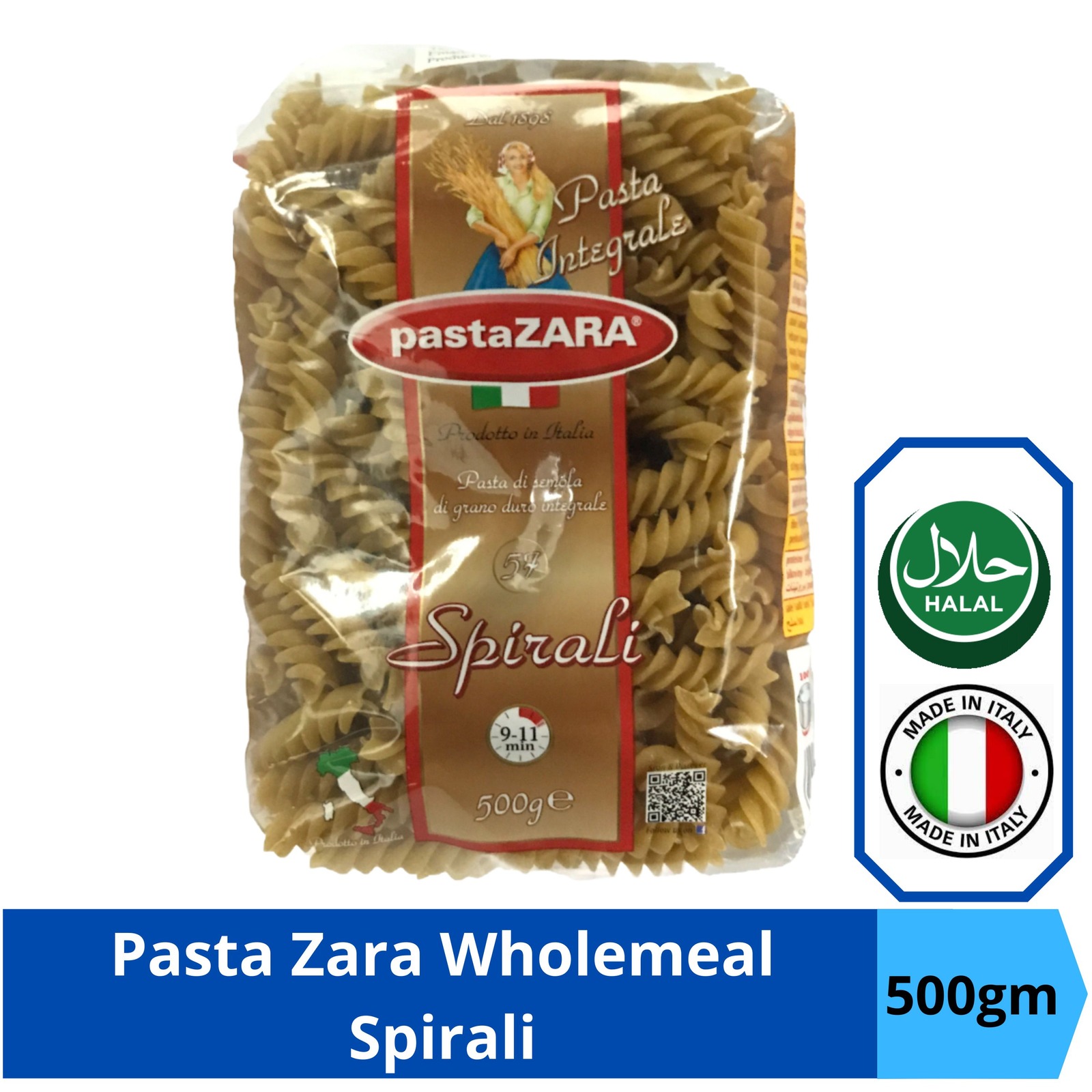 Pasta Zara Wholemeal Spirali Pasta | NTUC FairPrice