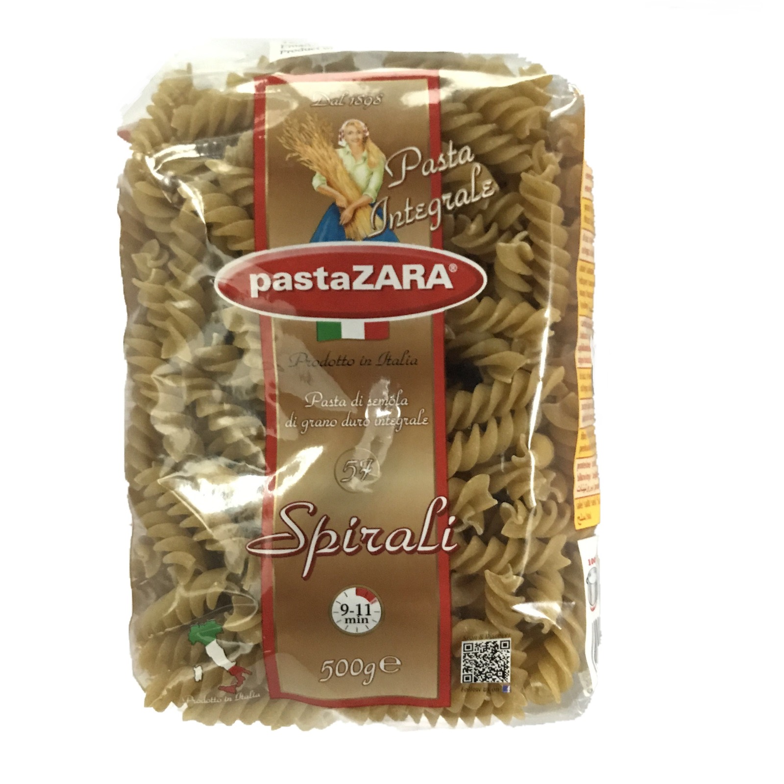 Pasta Zara Wholemeal Spirali Pasta | NTUC FairPrice
