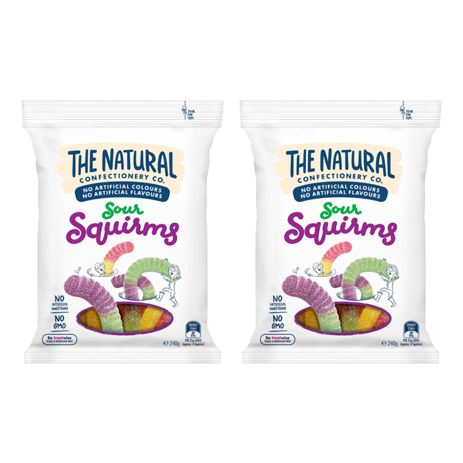 The Natural Confectionery Co Sour Squirms 240g Bundle of 2 | NTUC FairPrice
