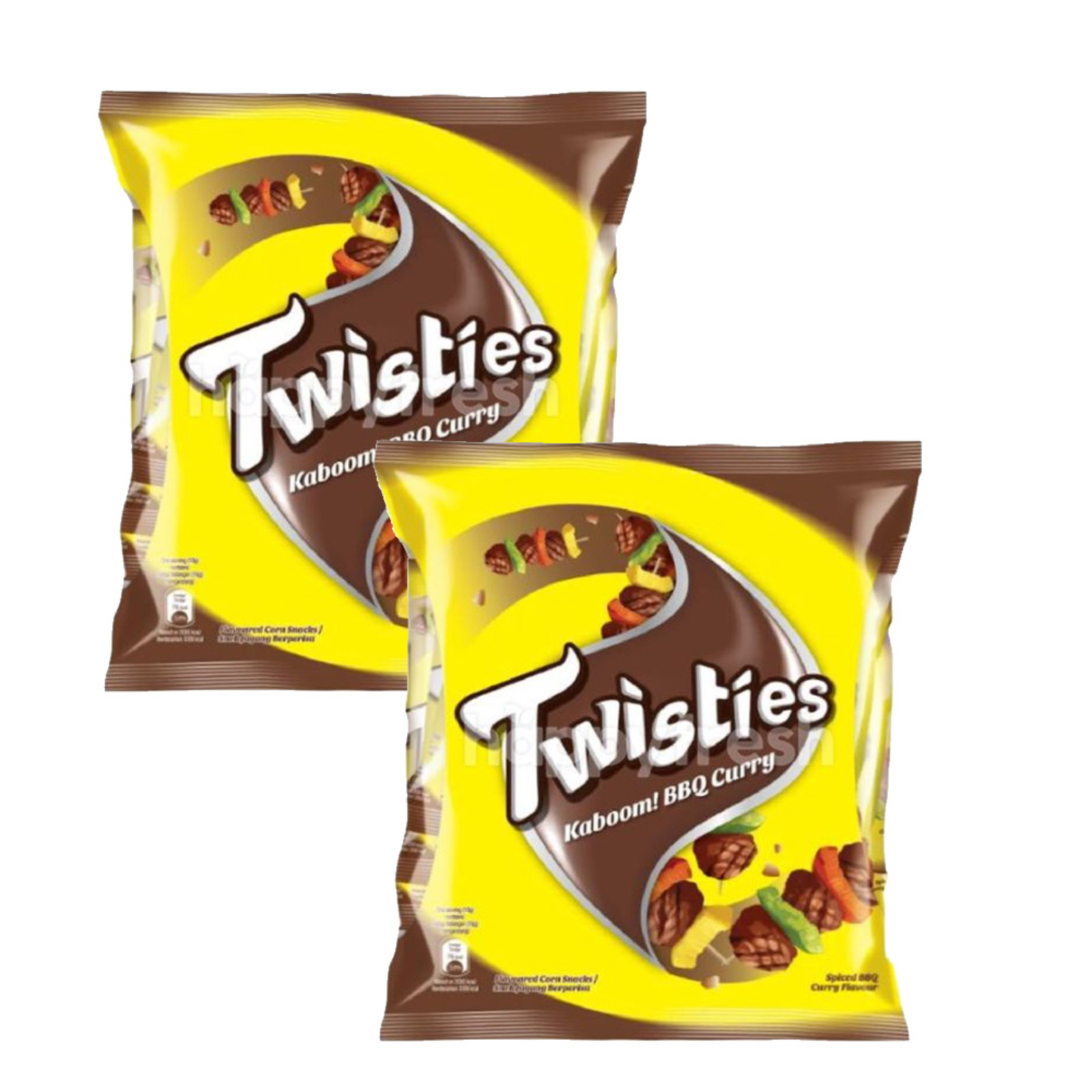 Twisties Kaboom! BBQ Curry Multipack (8 x 15g) Bundle of 2 | NTUC FairPrice