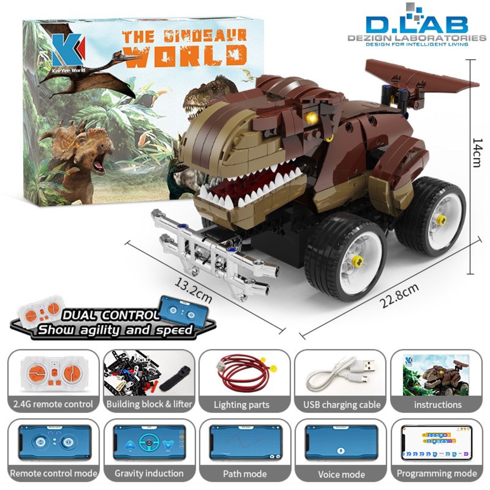 D.LAB Build Program & Control APP + R/C TRex (K96148) | NTUC FairPrice