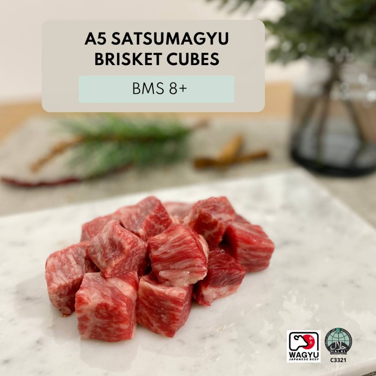 Punched Foods A5 Japanese Wagyu Cubes | NTUC FairPrice