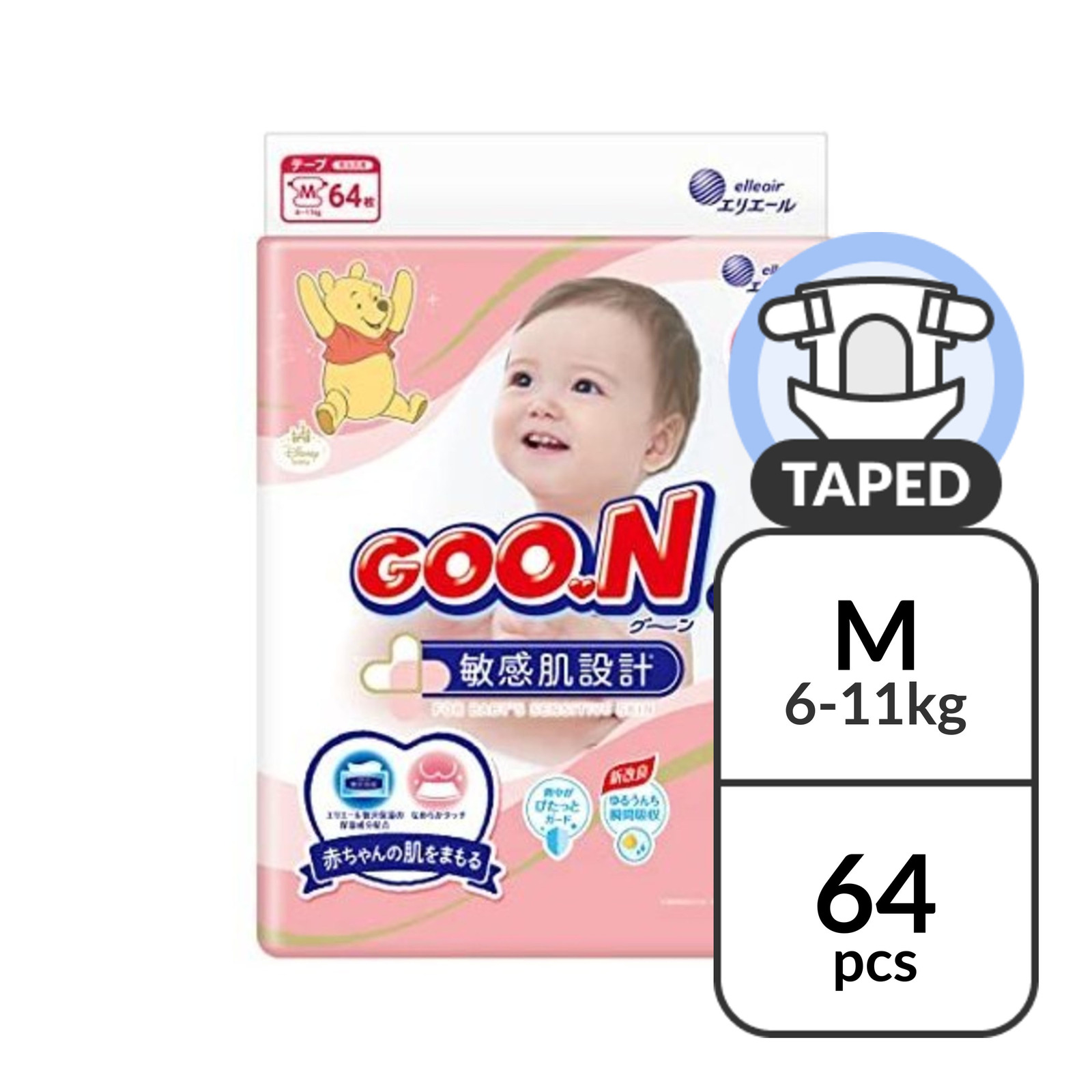 Goon Tape Diaper M (6-11kg) | NTUC FairPrice