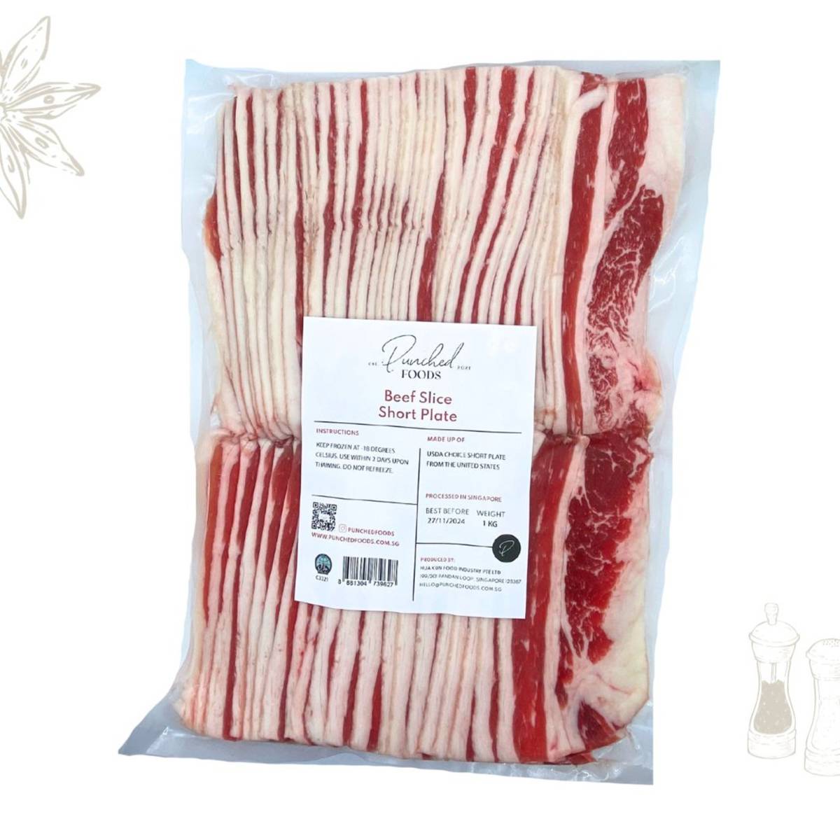 Punched Foods US Beef Short Plate (Karubi) | NTUC FairPrice