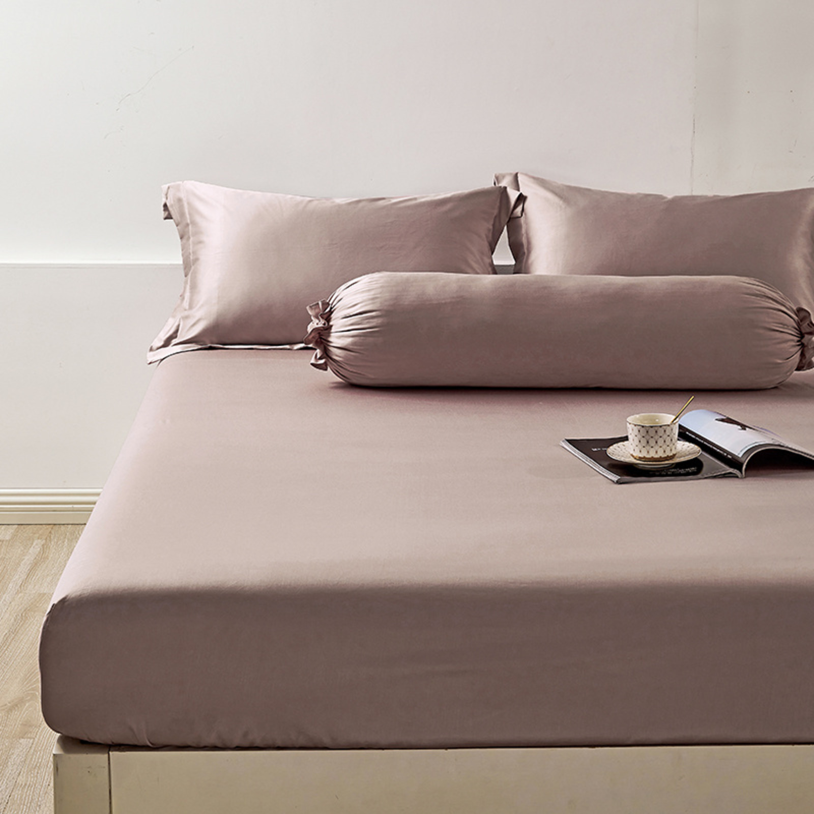 Sweet Home Modal High-end Fitted Bedsheet Set-SS(Grey) | NTUC FairPrice