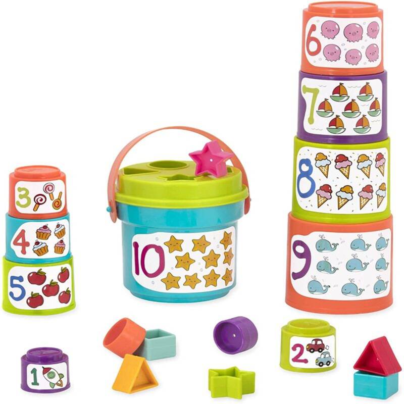 Battat Sort & Stack with Shape Sorter Toy | NTUC FairPrice