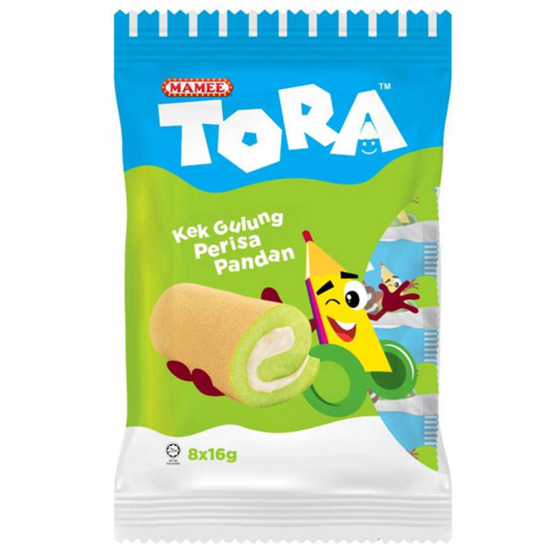 Mamee Tora Pandan Flavoured Swiss Roll Cake (8x16g) | NTUC FairPrice