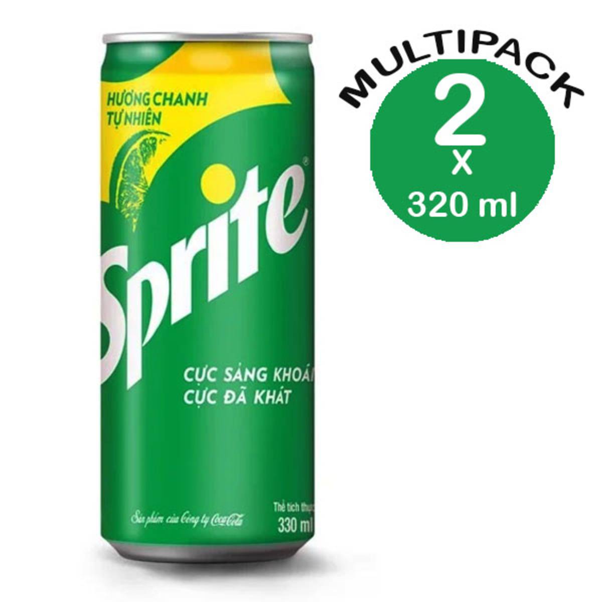 Sprite Lemon, Lime Flavour & bubbles -Can Drink (2 x 320ml) | NTUC FairPrice