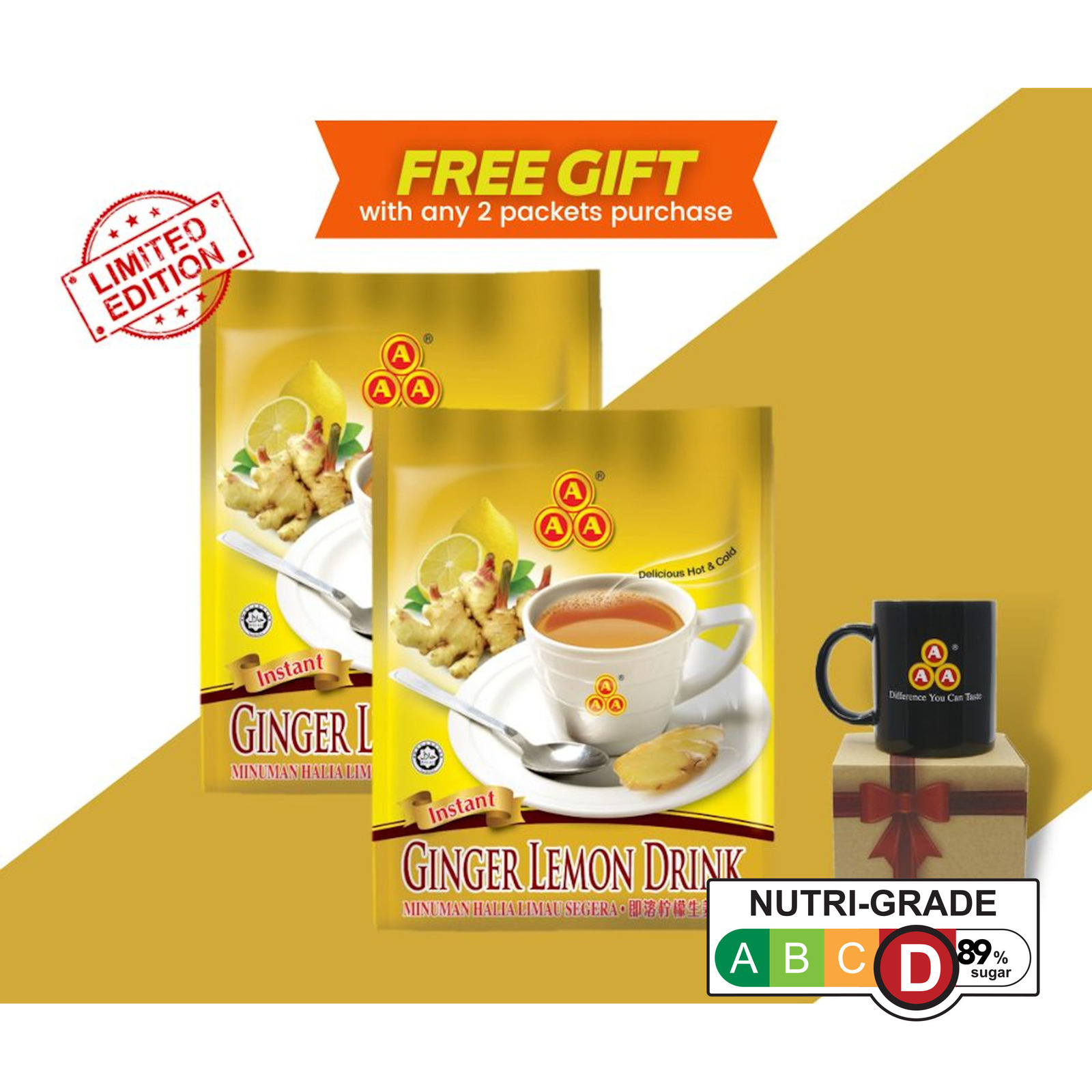 AAA Instant Ginger Drink (Lemon) Bundle | NTUC FairPrice