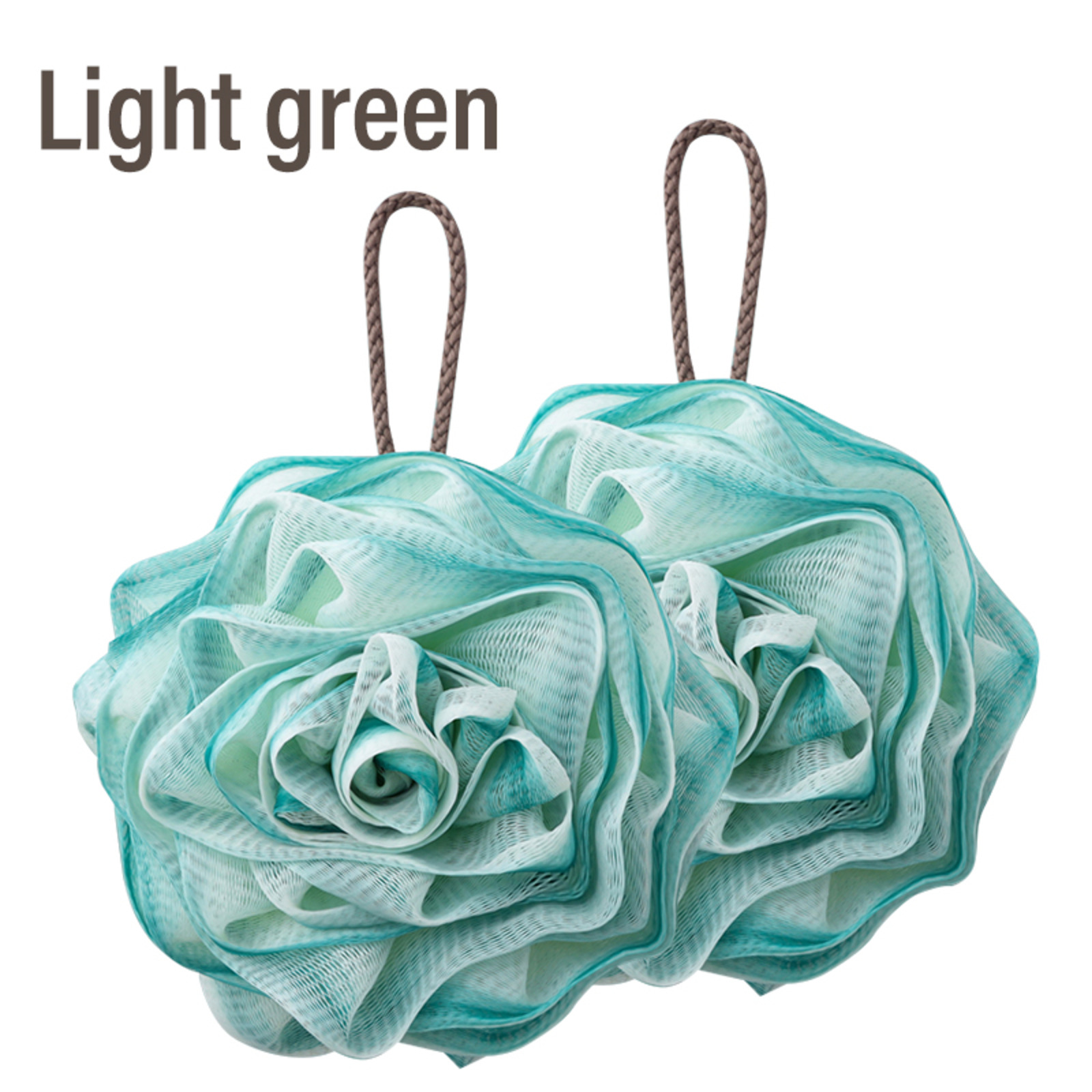Sweet Home Rose Shape Shower Sponge - Light Green | NTUC FairPrice