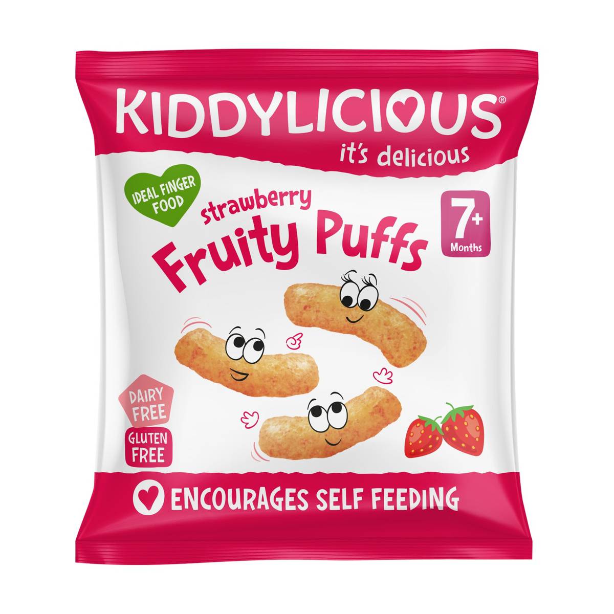 Kiddylicious Fruity Puffs Strawberry 10g | NTUC FairPrice