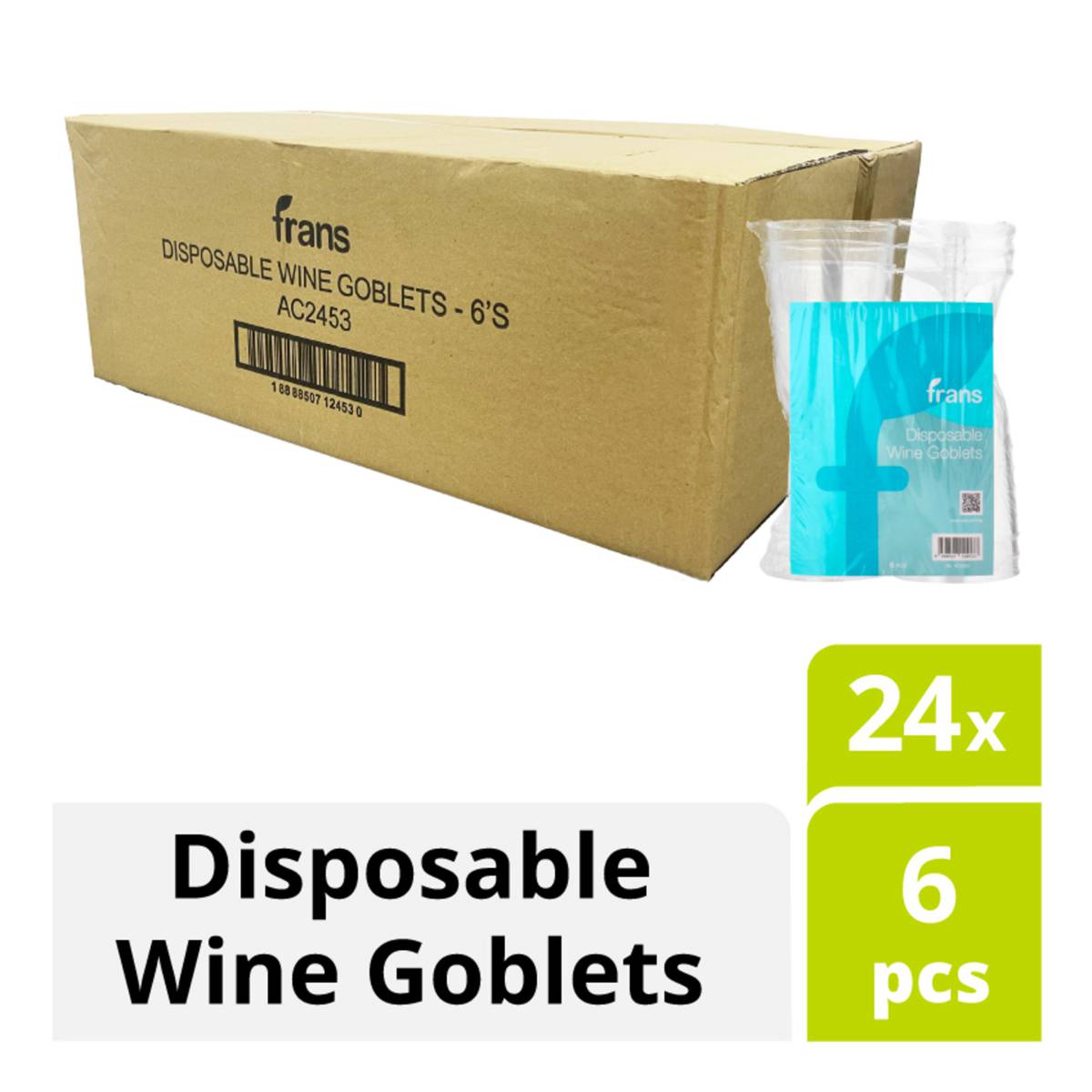 Frans Disposable Wine Goblets (1 carton) | NTUC FairPrice