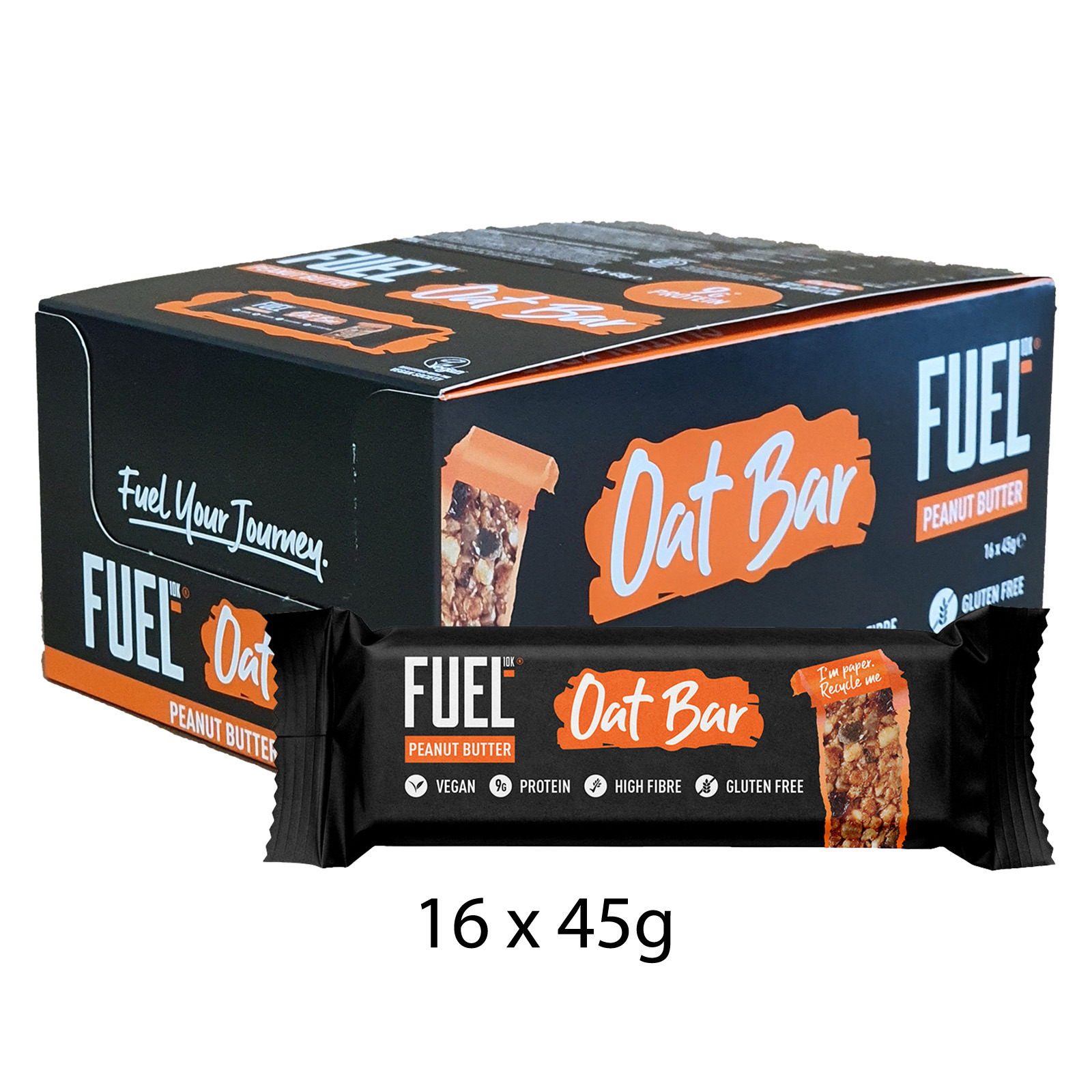 FUEL10K Peanut Butter High Protein Oat Bar 16 X 45G - Case | NTUC FairPrice