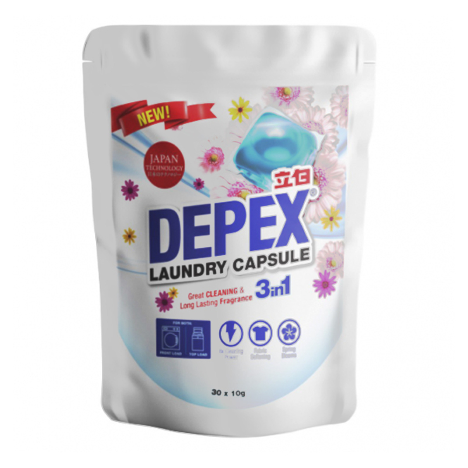Depex Laundry Capsule 3in1, 8x cleaning power+Fabric Softenin | NTUC ...