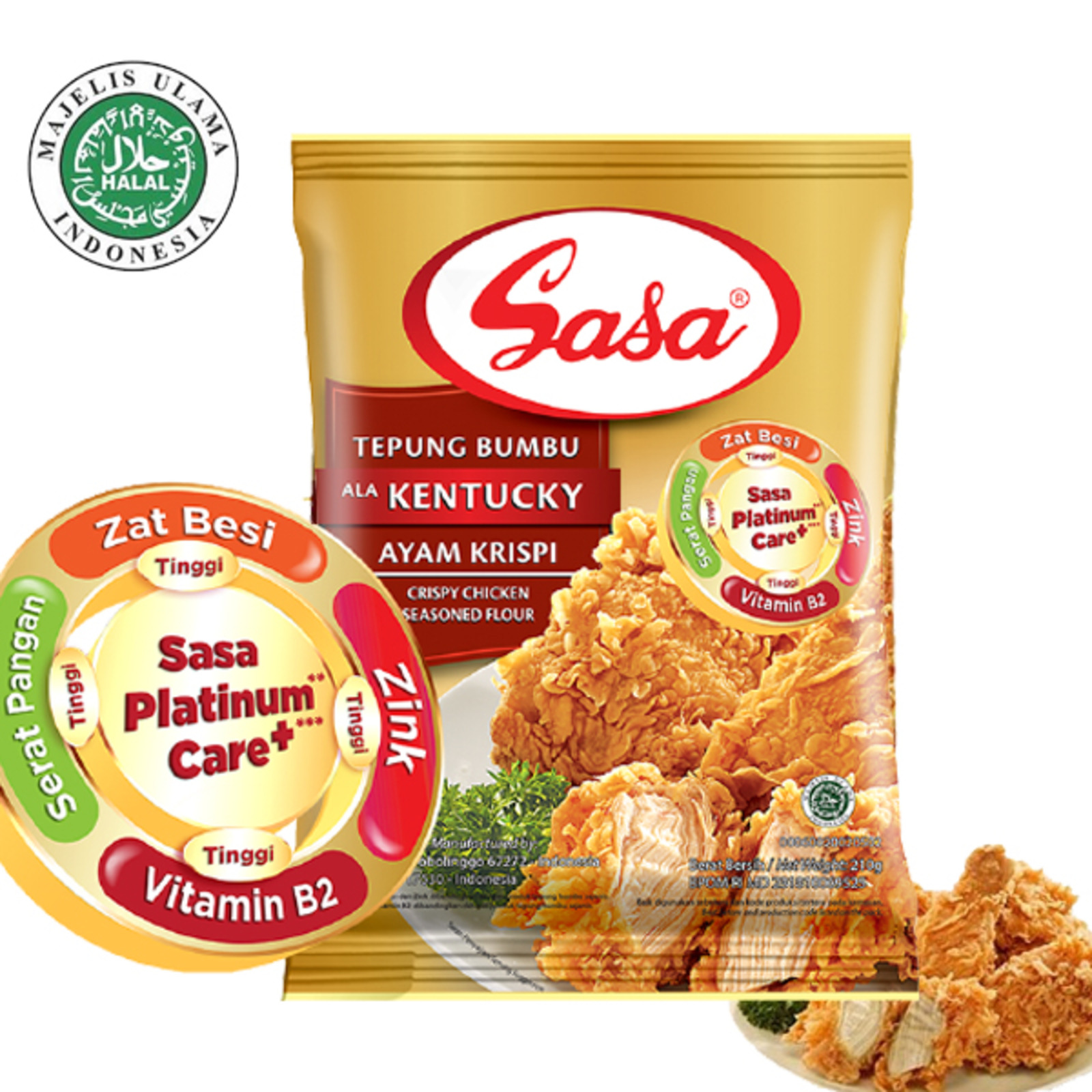 Sasa Crispy Chicken Seasoned Flour Tepung Bumbu Ayam Krispi Ntuc Fairprice