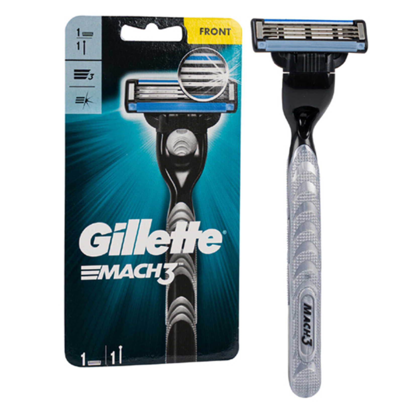 Gillette Gillette Razor - Mach 3 -Handle with Nano-Thin Blade | NTUC ...