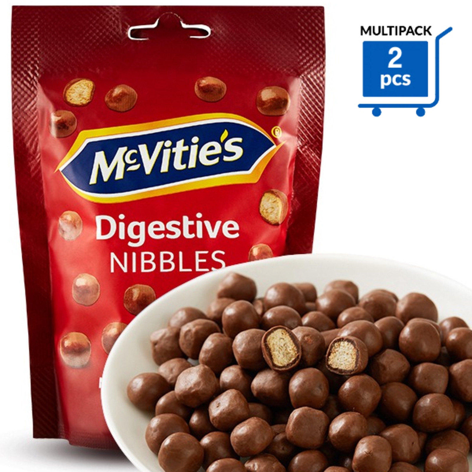 Mcvities Digestive Nibbles Milk Chocolate Ballbiscuitfill 2 Ntuc Fairprice