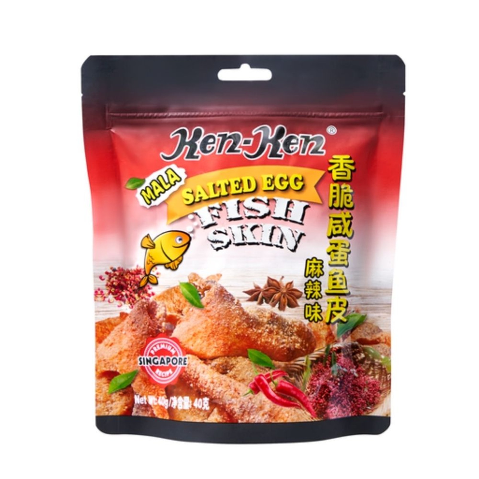 Ken Ken Crispy Mala Salted Egg Fish Skin | NTUC FairPrice