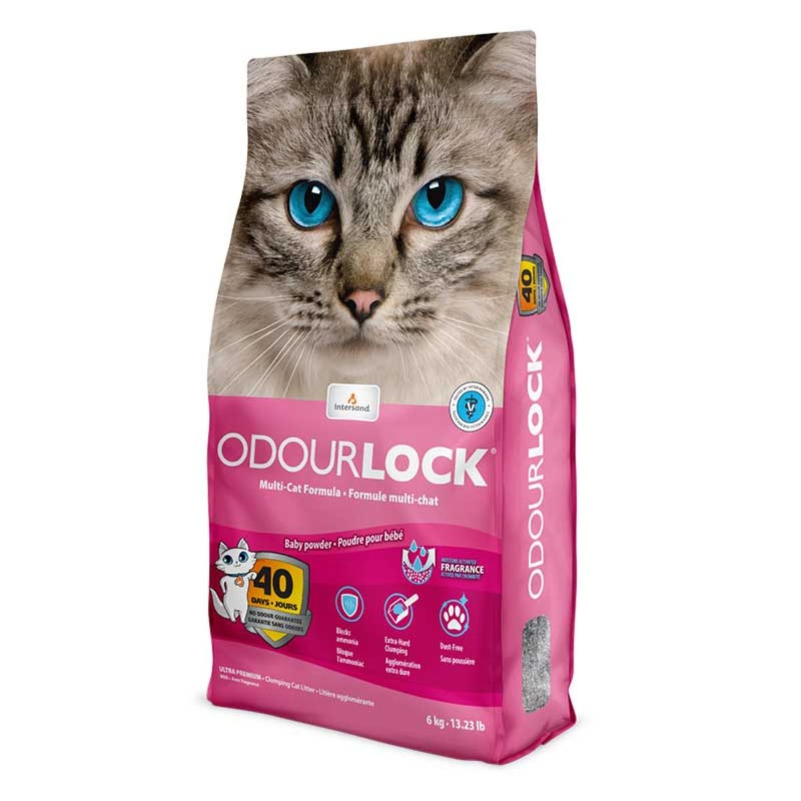 Odourlock Ultra-Premium Clumping Cat Sand(Baby Powder) | NTUC FairPrice