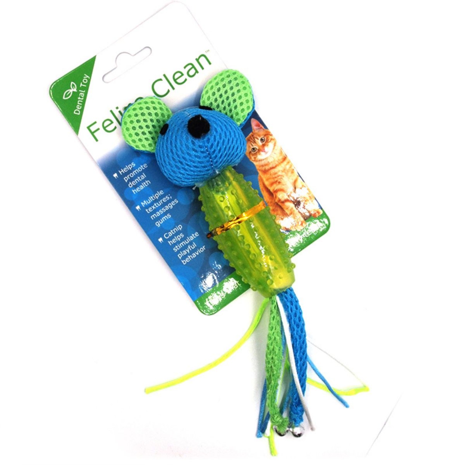 Feline Clean TPR Teether Mouse With Flossy Streamers | NTUC FairPrice