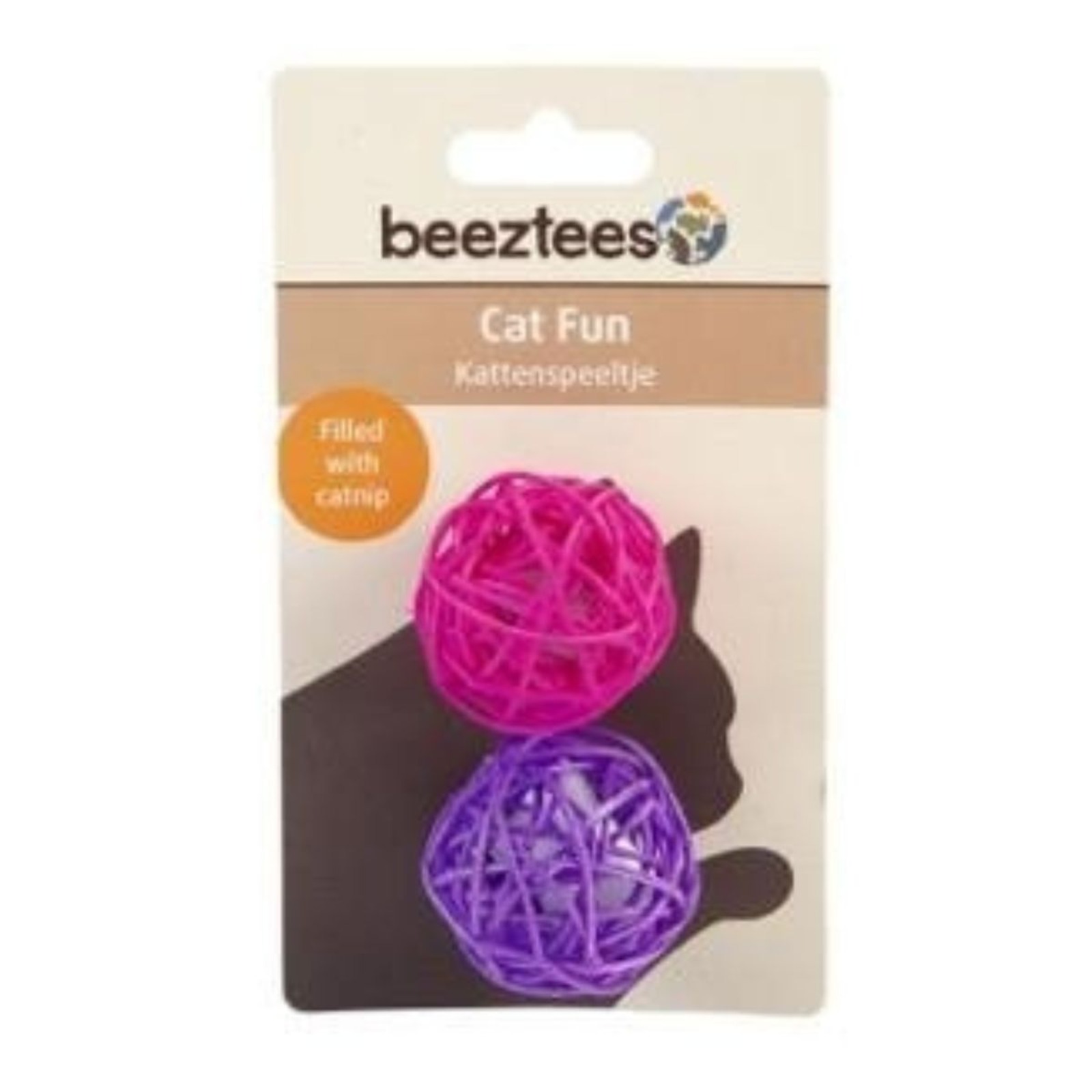 Beeztees Rattan Ball With Catnip (4cm)(2pcs) | NTUC FairPrice