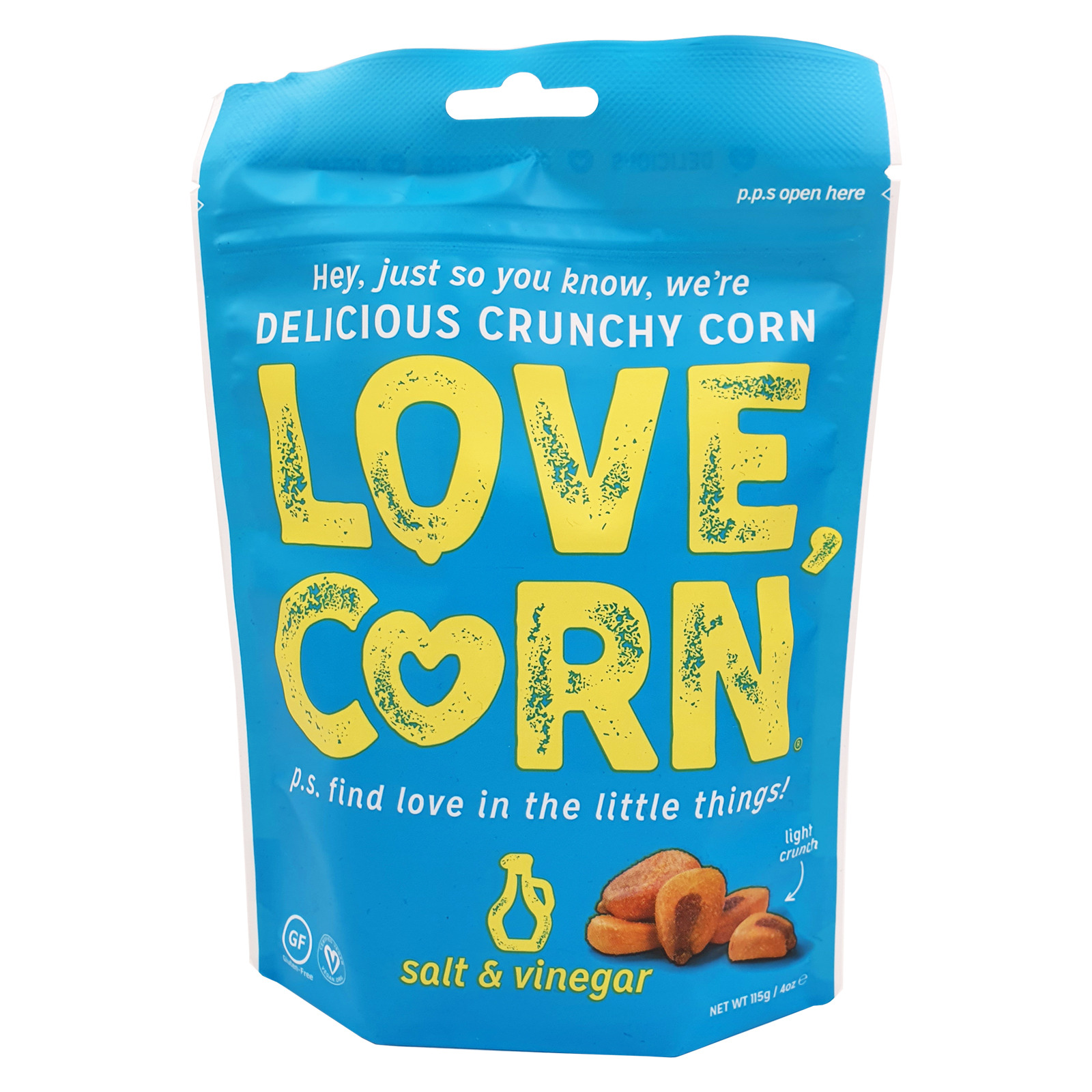 Love Corn Vegan Salt And Vinegar Premium Crunchy Corn | NTUC FairPrice