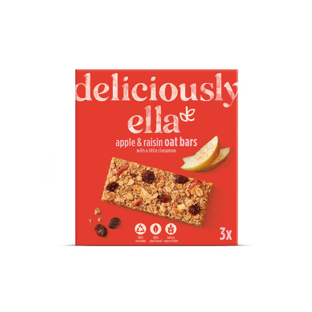 Deliciously Ella Apple & Raisin Oat Bars Multipack - 3X50G | NTUC FairPrice