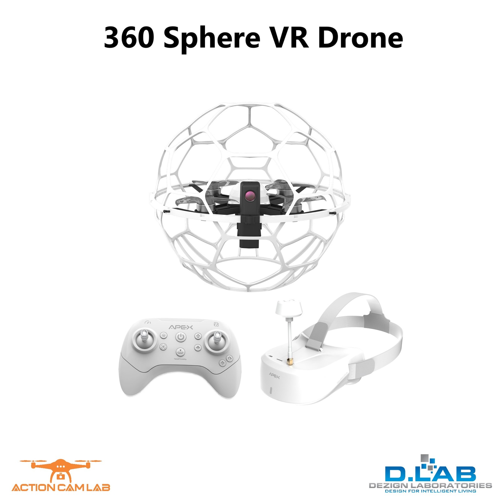 D.LAB 360 Sphere Virtual Reality Racing Drone (X116P) | NTUC FairPrice