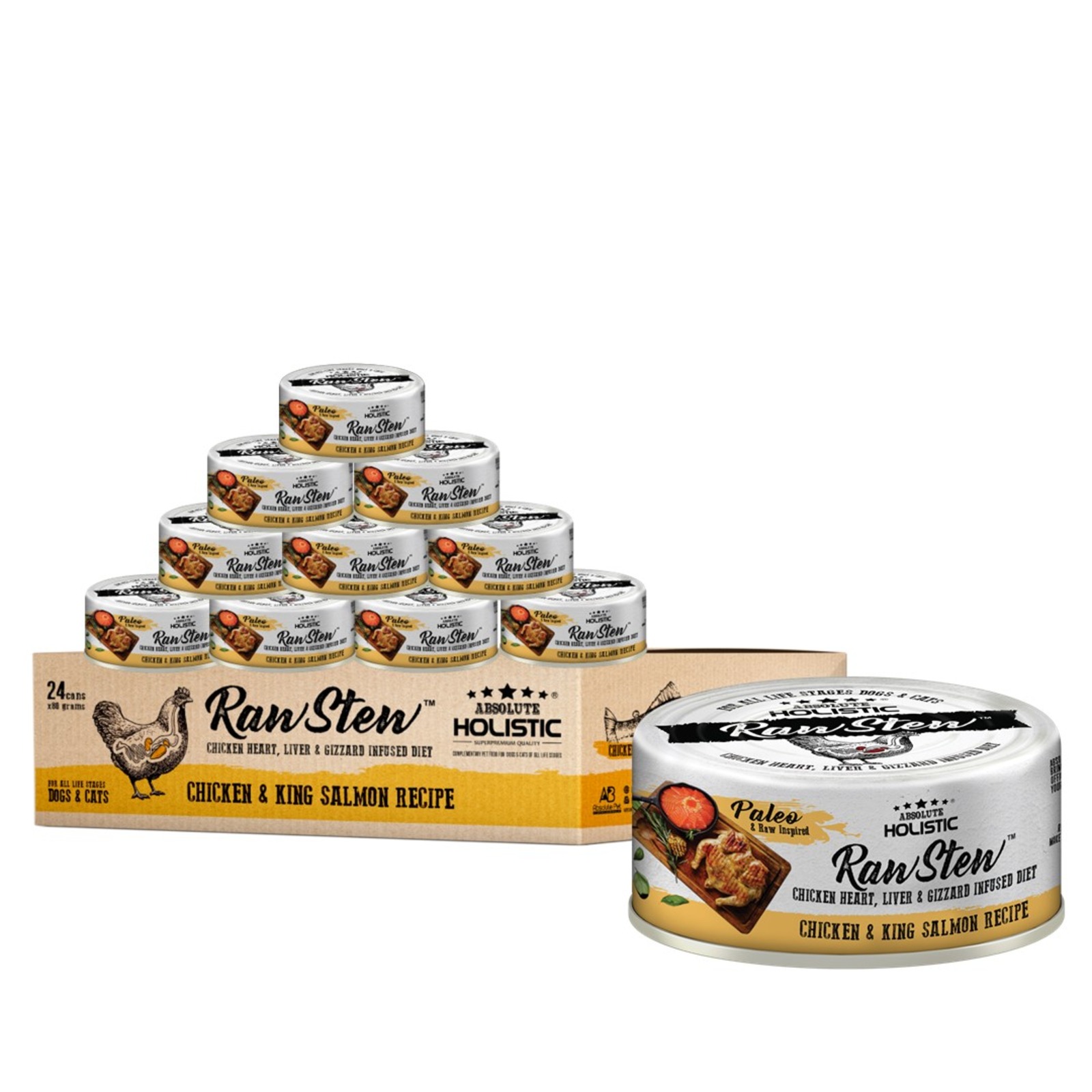 Absolute Holistic Raw Stew Wet Food For Cat&Dog-Chicken&Salmo | NTUC ...