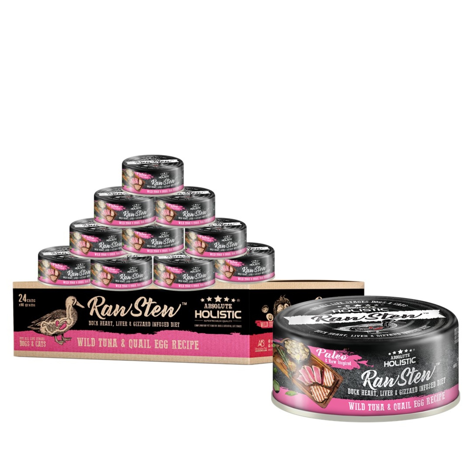 Absolute Holistic Raw Stew Wet Food For Cat&Dog-Tuna&Quail Eg | NTUC ...