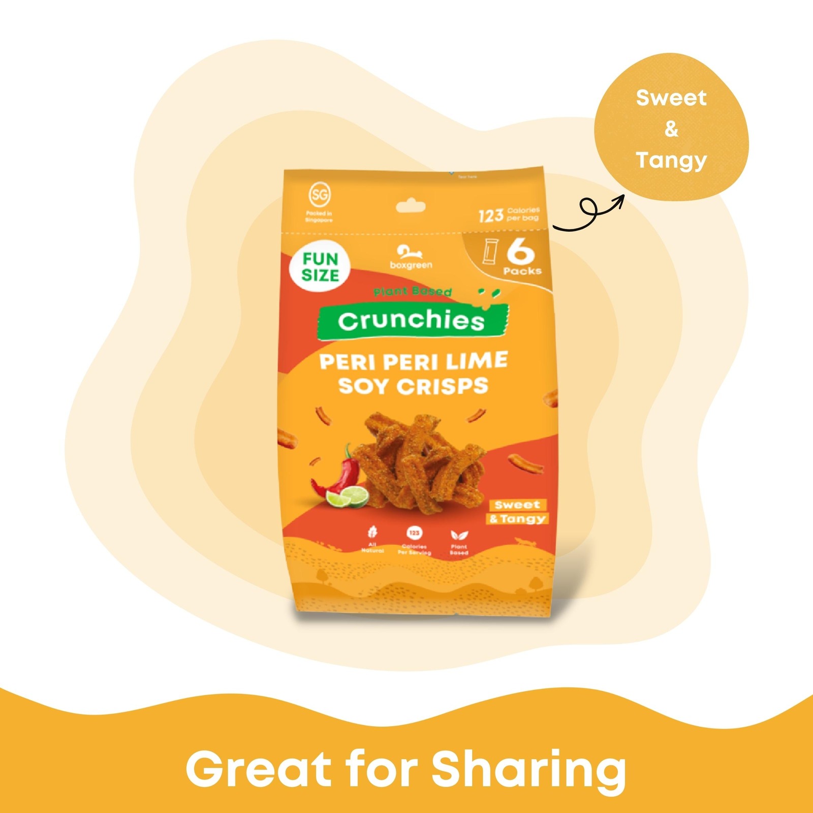 Boxgreen Peri Peri Lime Soya Crisps Fun Pack (Pack of 6) | NTUC FairPrice