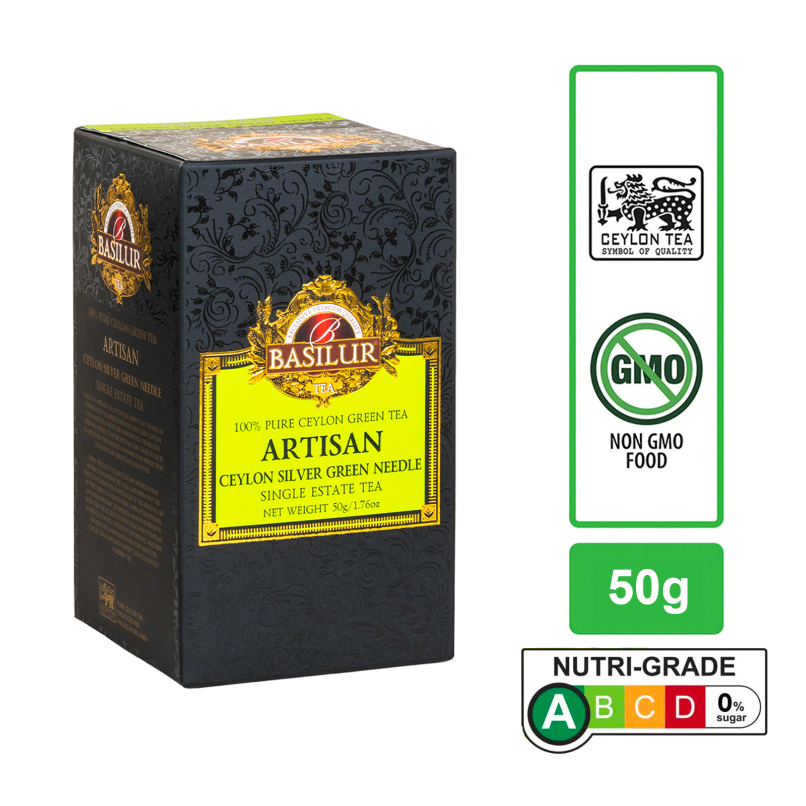 Basilur Artisan Ceylon Silver Green Needle Single Estate Tea | NTUC ...