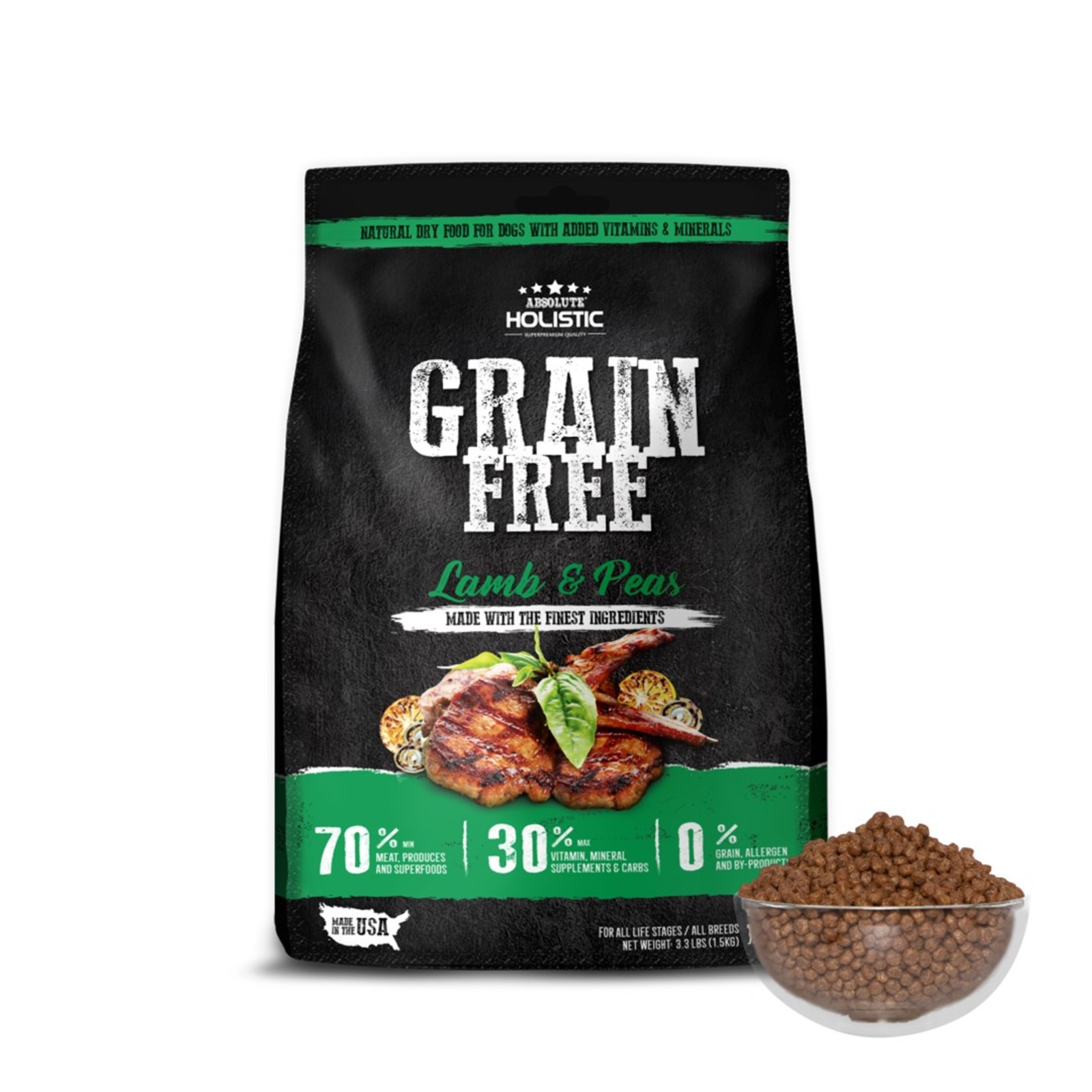 Absolute Holistic Grain Free Dry Dog Food - Lamb And Peas | NTUC FairPrice