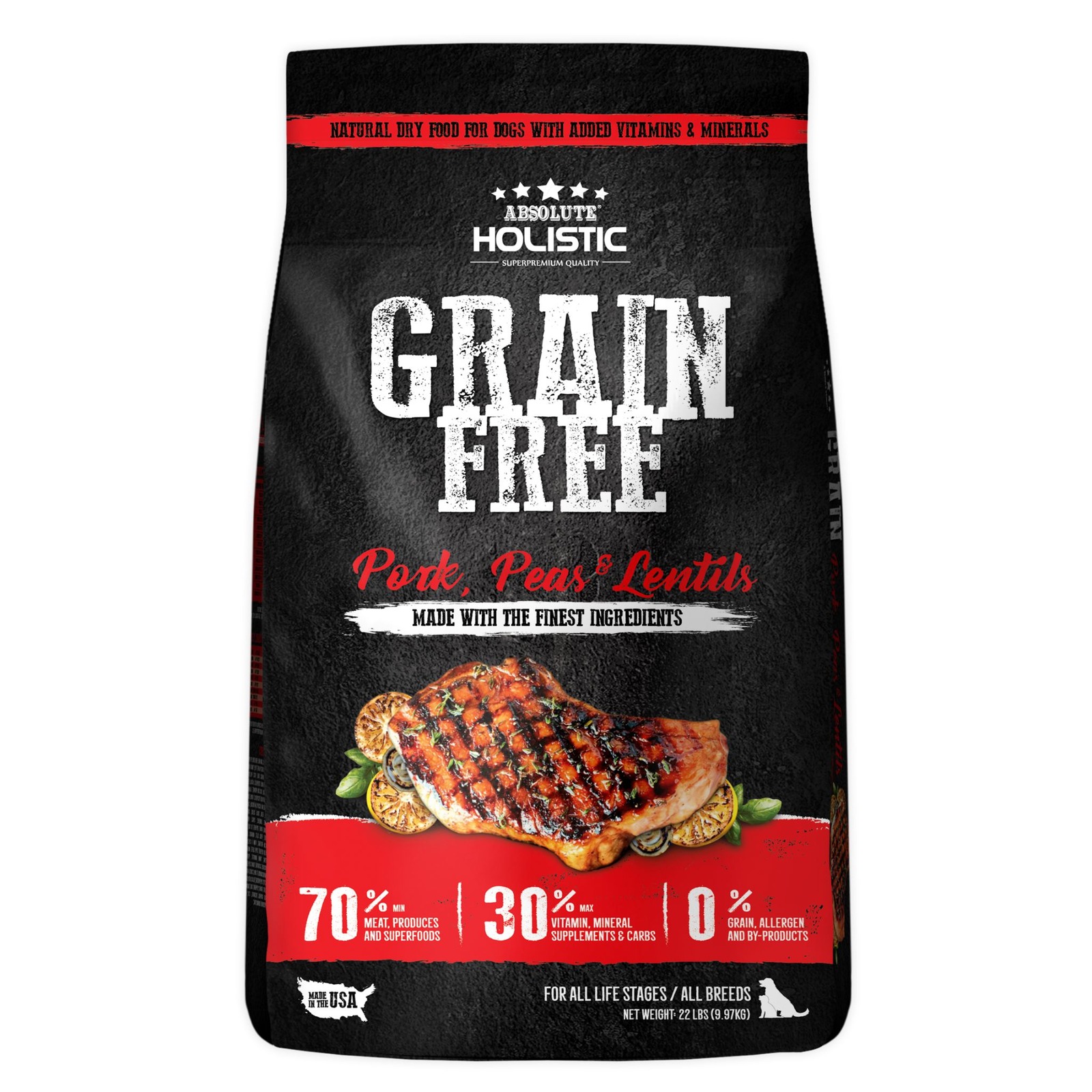 Absolute Holistic Grain Free Dry Dog Food - Pork And Peas | NTUC FairPrice
