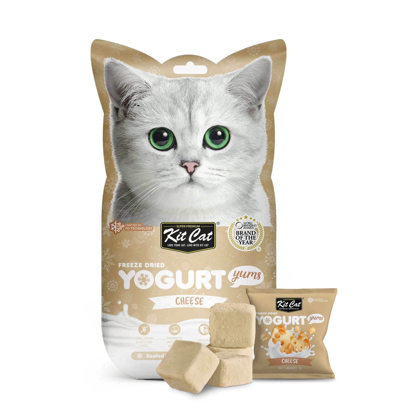 Kit Cat Freeze Dried Cat Treats - Yogurt Yums Cheese | NTUC FairPrice