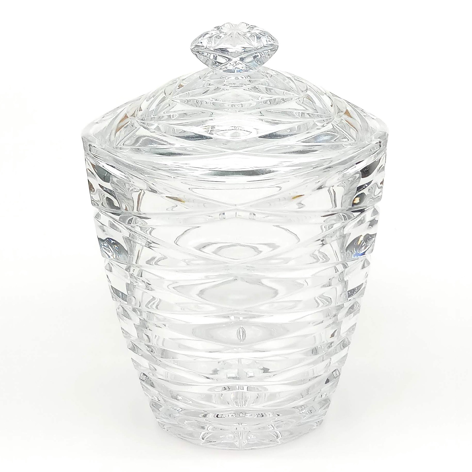 Caterina Crystal Triangular Covered Candy Jar L17xH25Cm | NTUC FairPrice