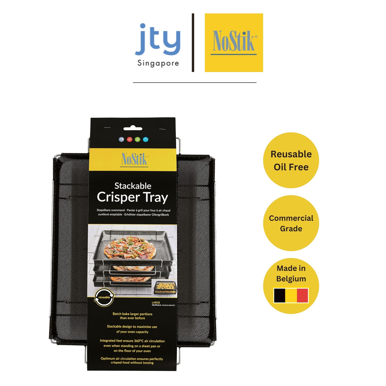 NoStik Reusable Stackable Crisper Basket Large | NTUC FairPrice