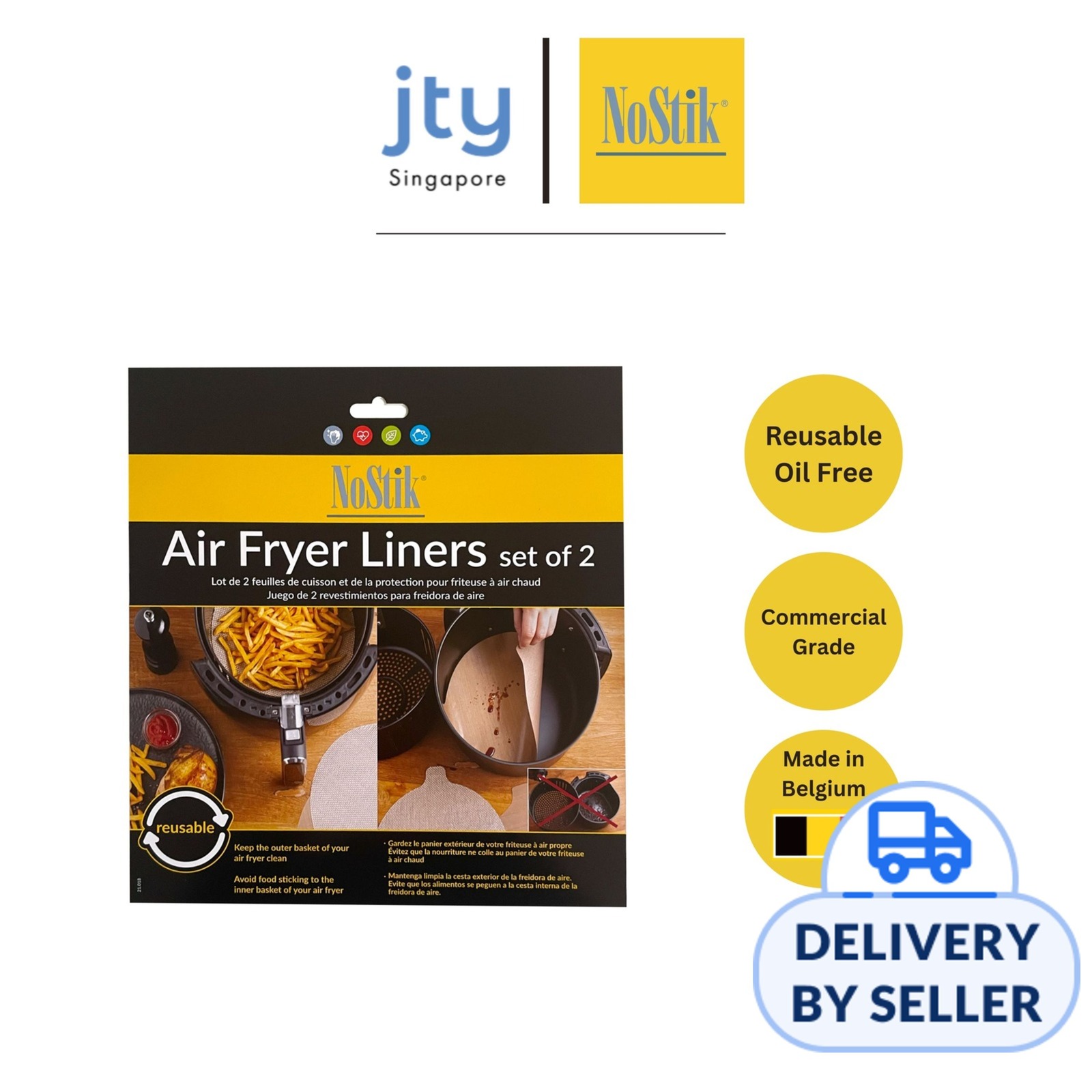 NoStik Reusable Air Fryer Liner - Round | NTUC FairPrice