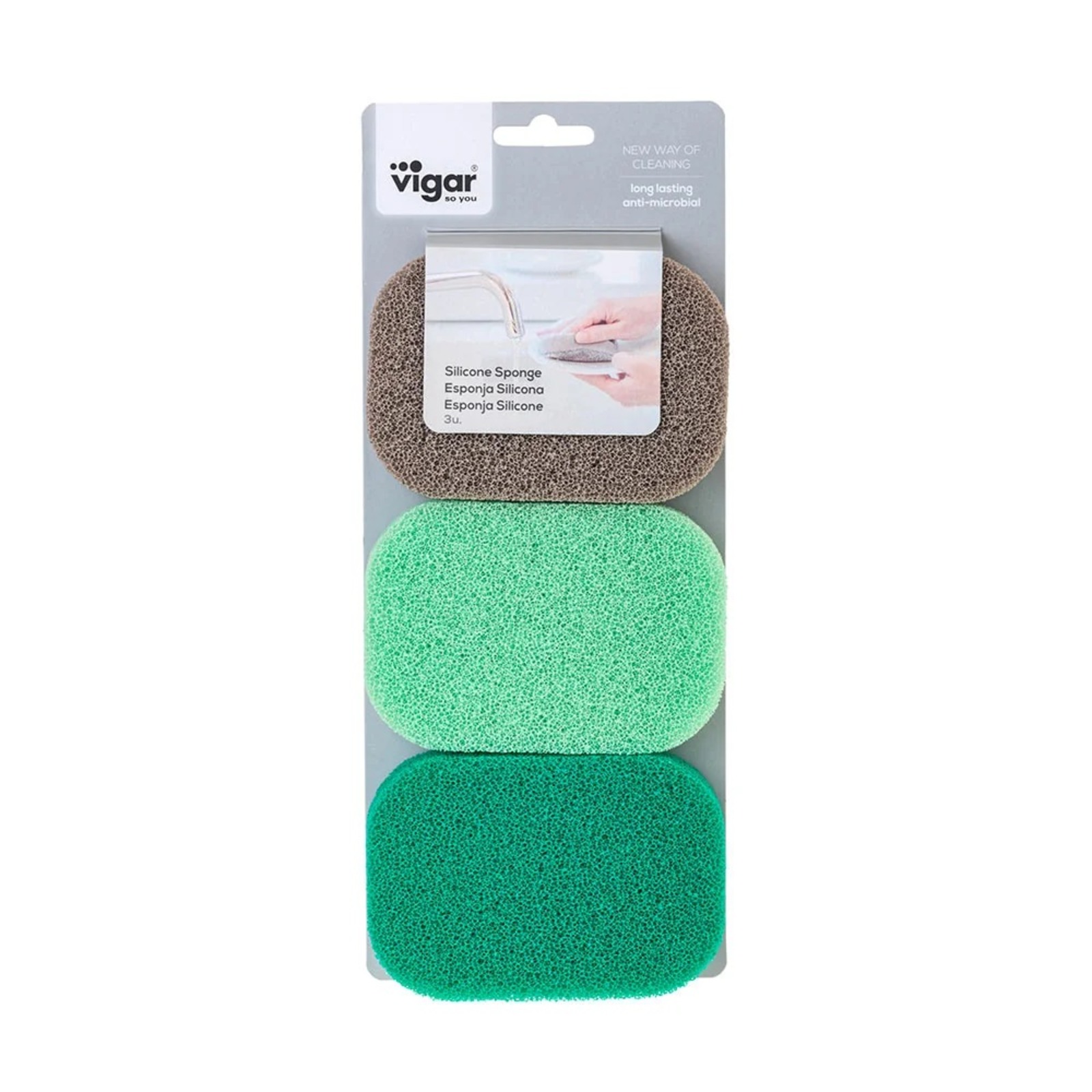 Vigar Silicone Sponge Long Lasting Anti-Bacterial | NTUC FairPrice