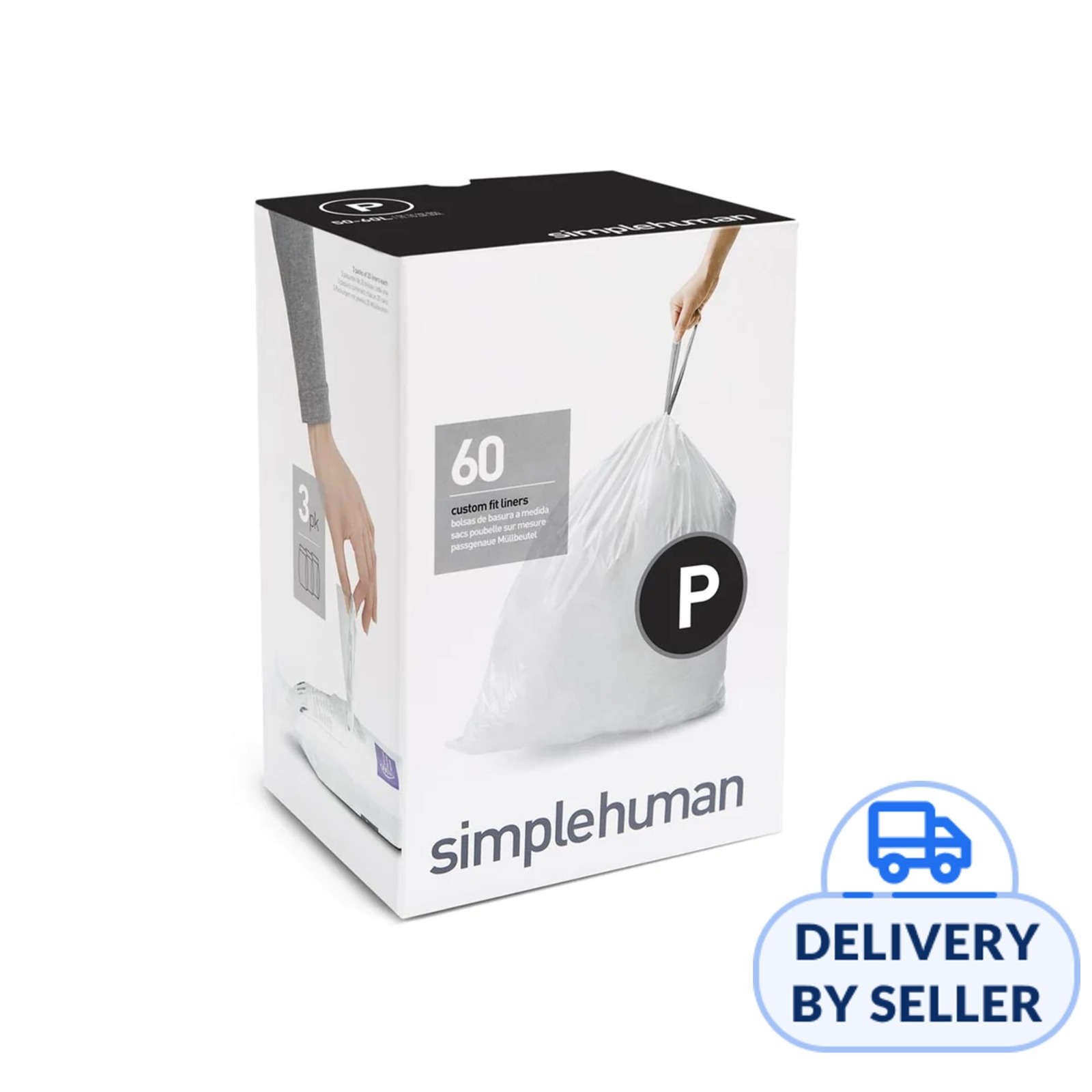 Simplehuman Code P Custom Fit 50-60L Bin Liners (60 Liners) | NTUC FairPrice