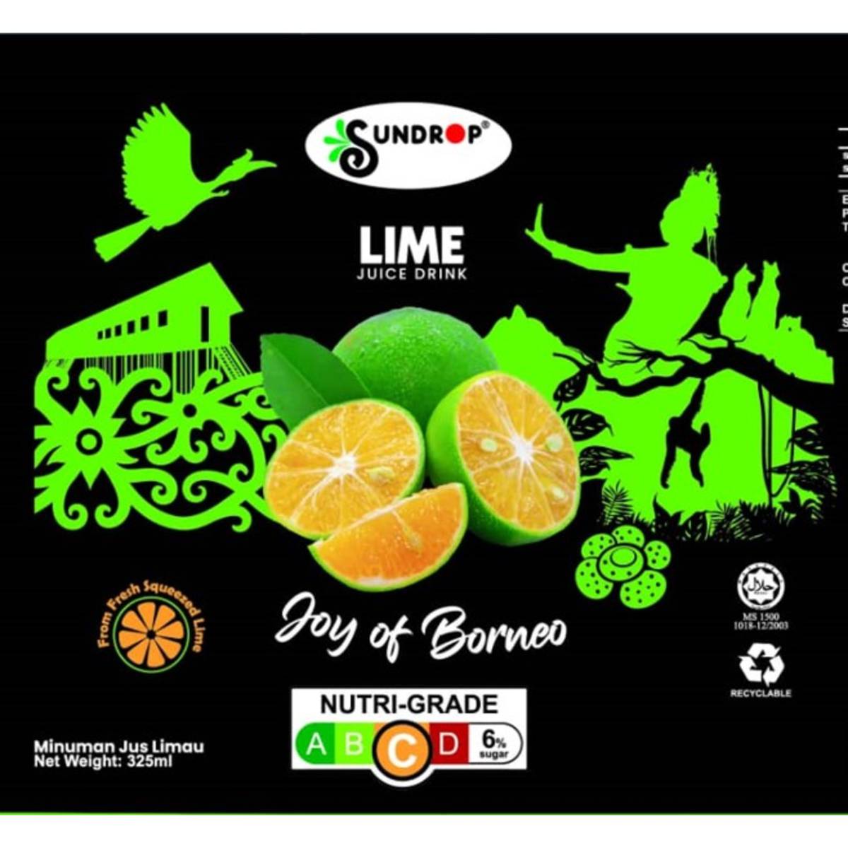 Sundrop Lime Juice 325ml x 24 cans | NTUC FairPrice