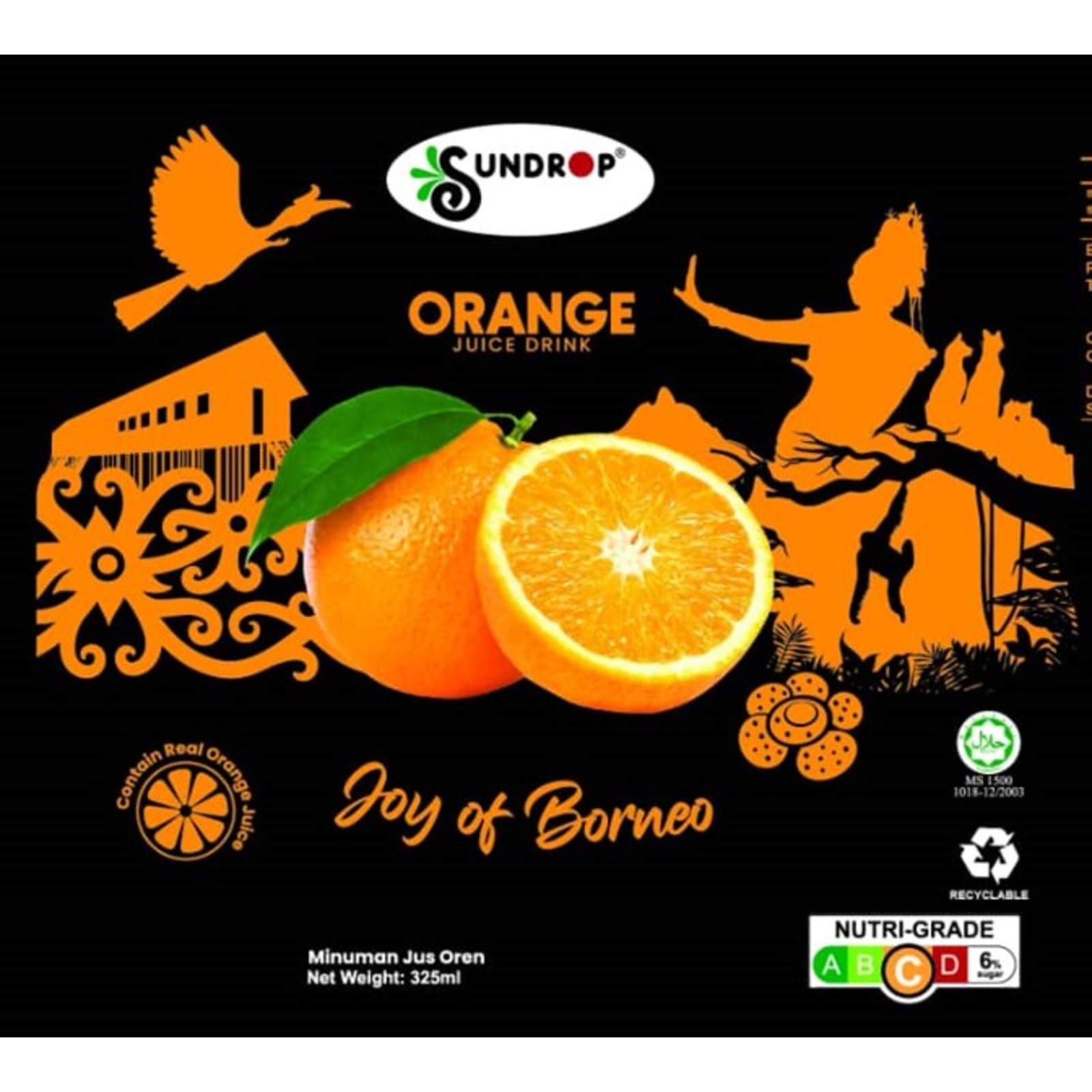 Sundrop Orange Juice 325ml x 24 cans | NTUC FairPrice