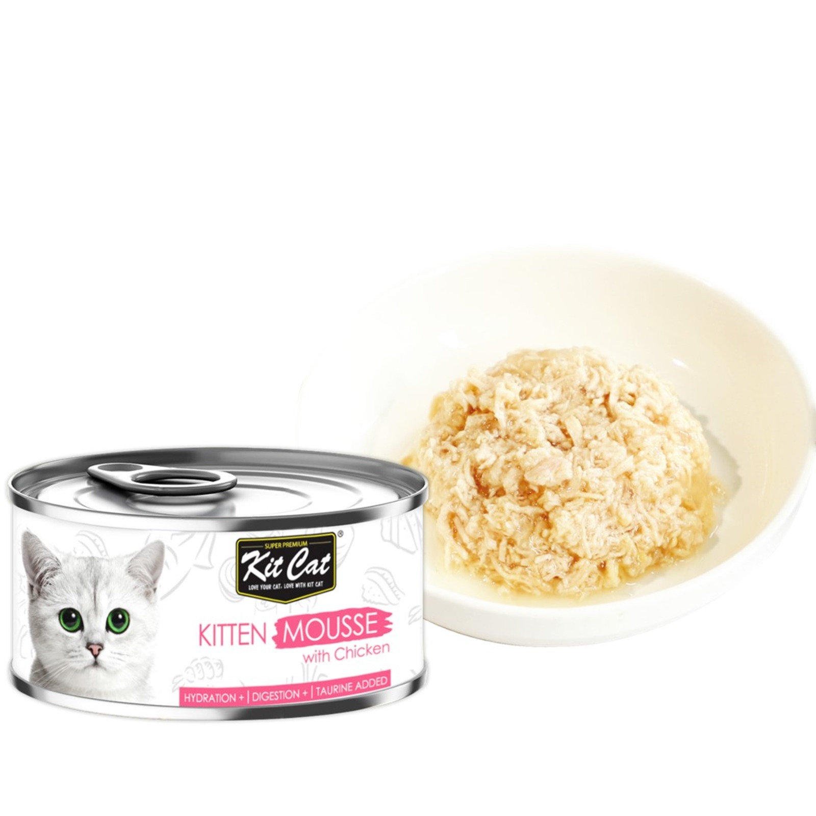 Kit Cat Kitten Mousse With Chicken Toppers For Cats | NTUC FairPrice