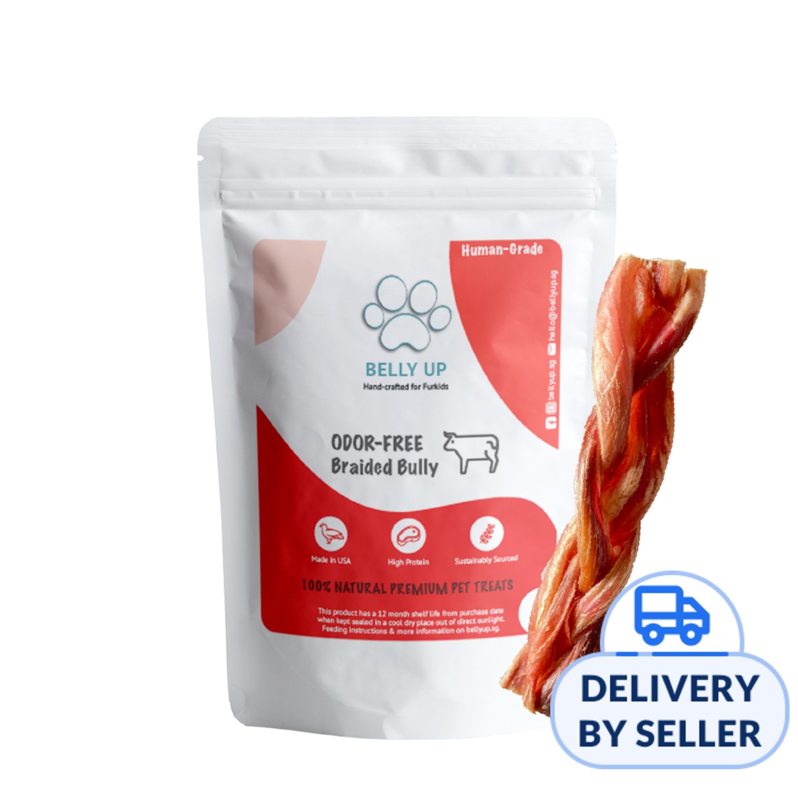 USA Odour-Free Beef Bully 6" (Braided) | NTUC FairPrice