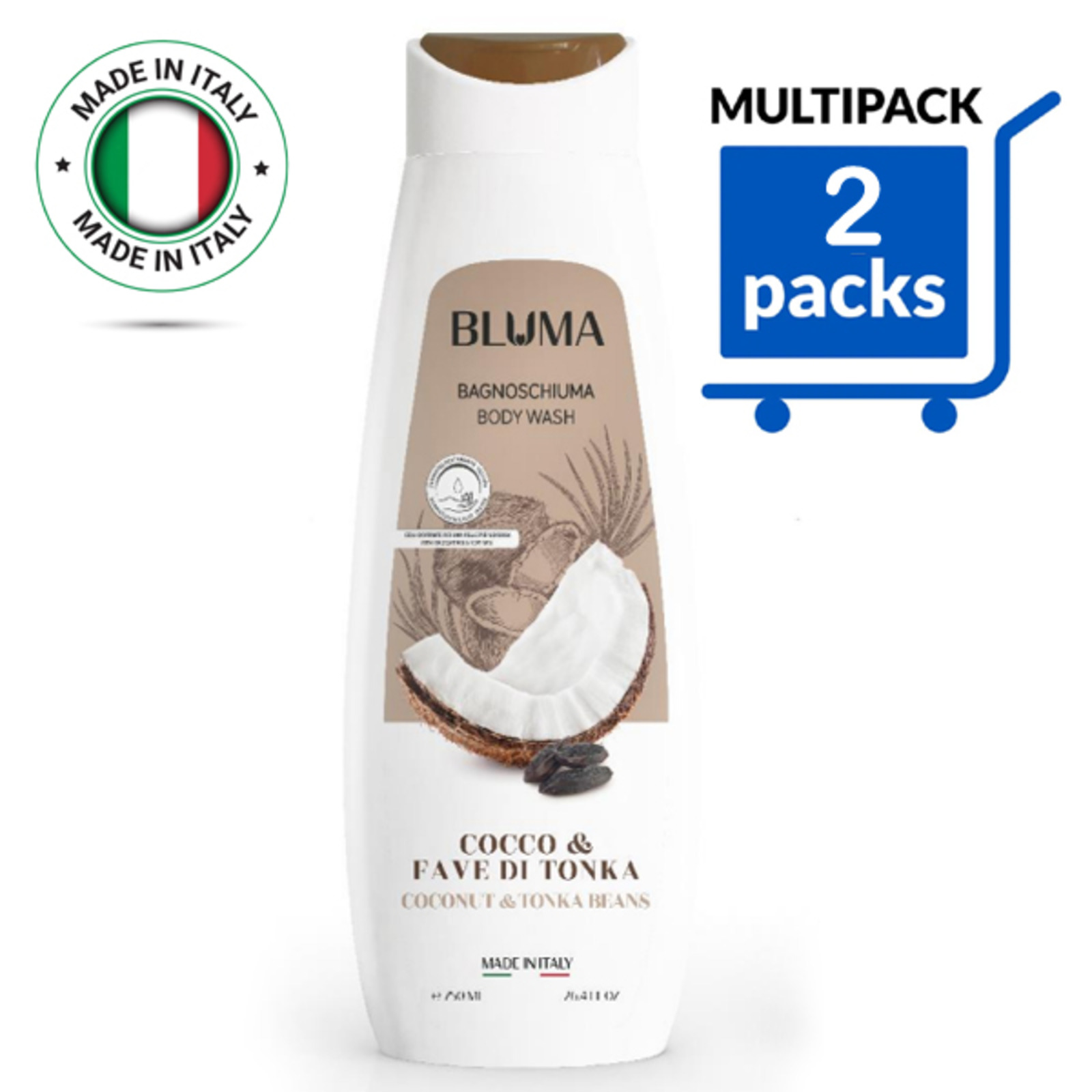 Bluma Italy Coconut Body Wash Moisturizing-Derma Tested 2Pcs | NTUC ...