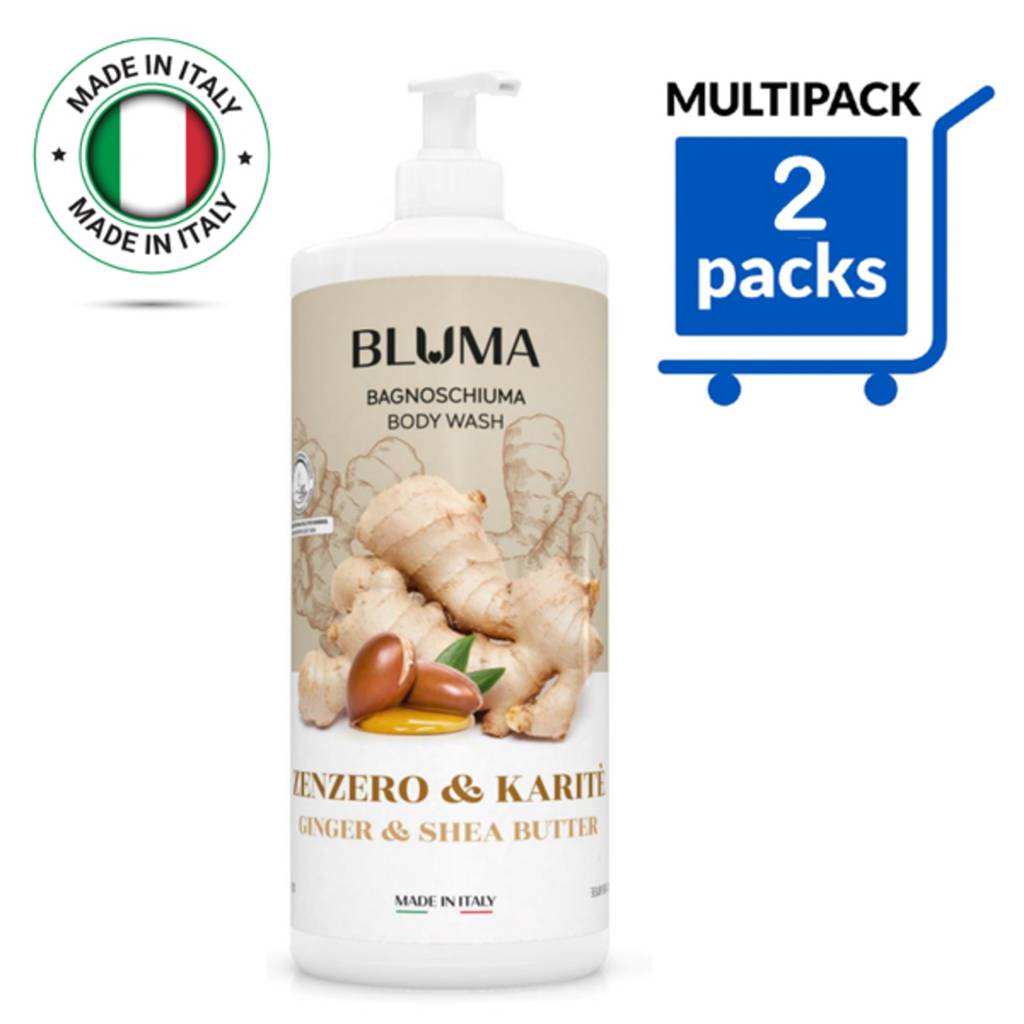 Bluma Italy Ginger & Shea Butter Body Wash Pump Pack &Moistur | NTUC ...