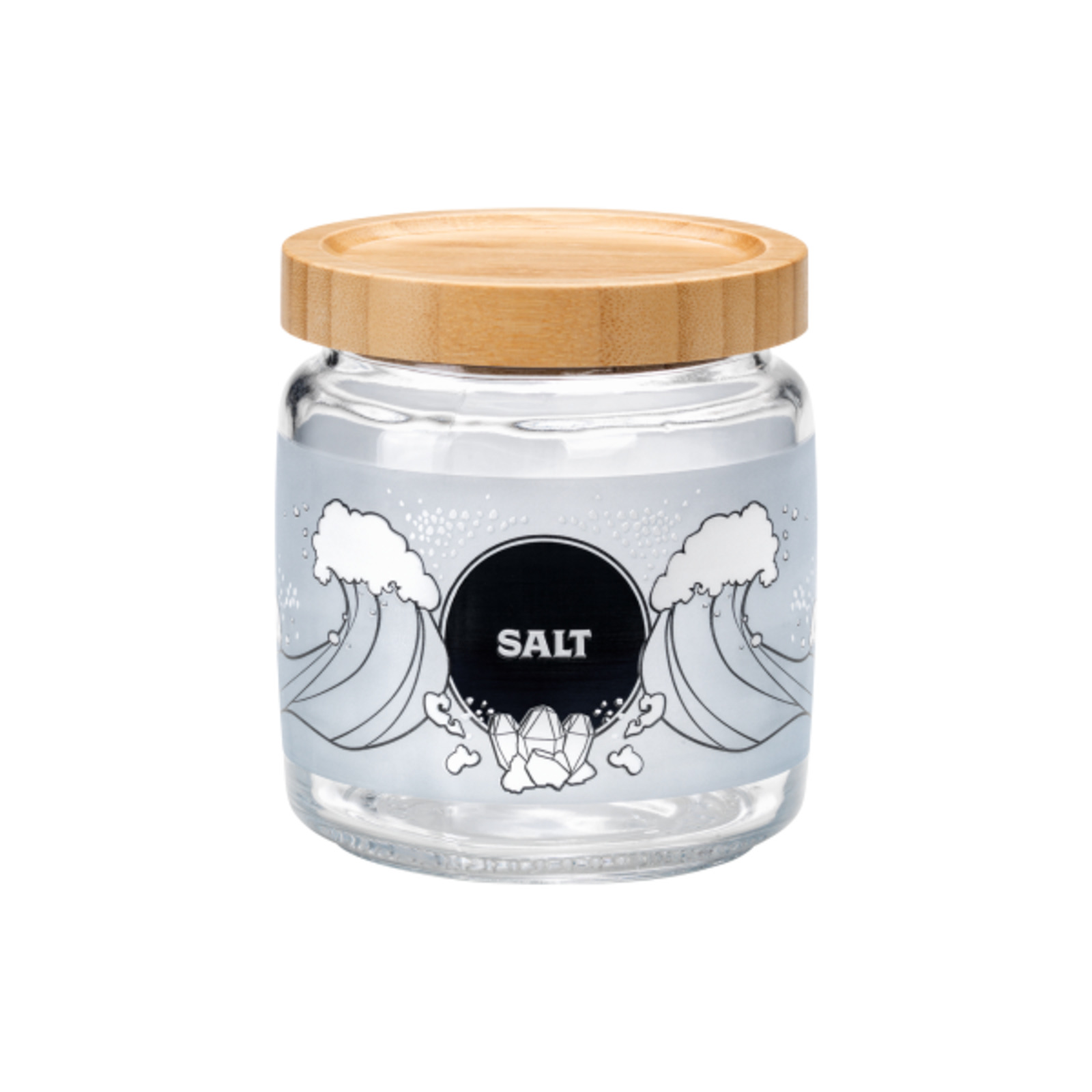 Bormioli Rocco Salt Container 85cl with Bamboo Cover | NTUC FairPrice